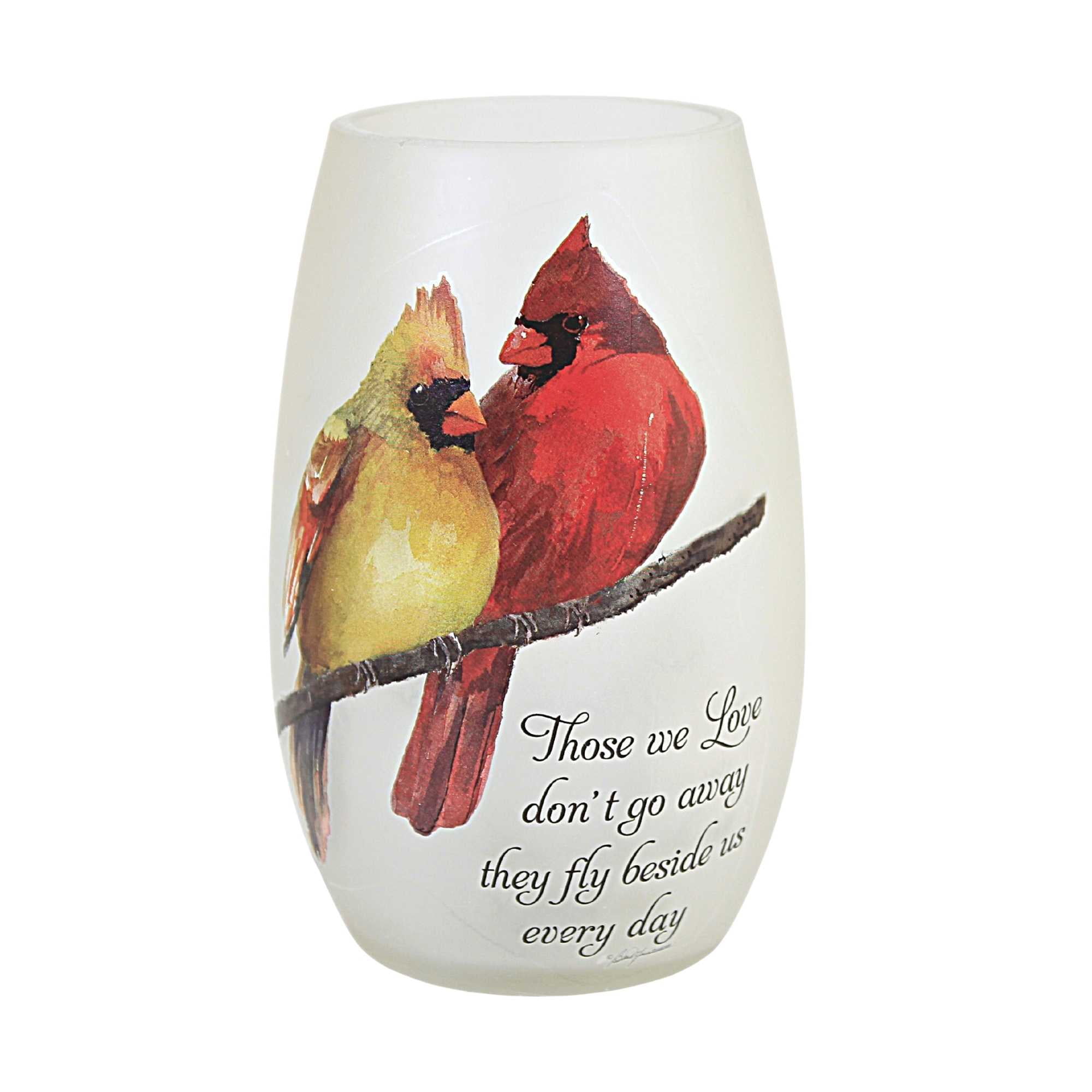 Stony Creek Cardinal Pre-Lit Electric Vase Bereavement Sympathy Bird ...