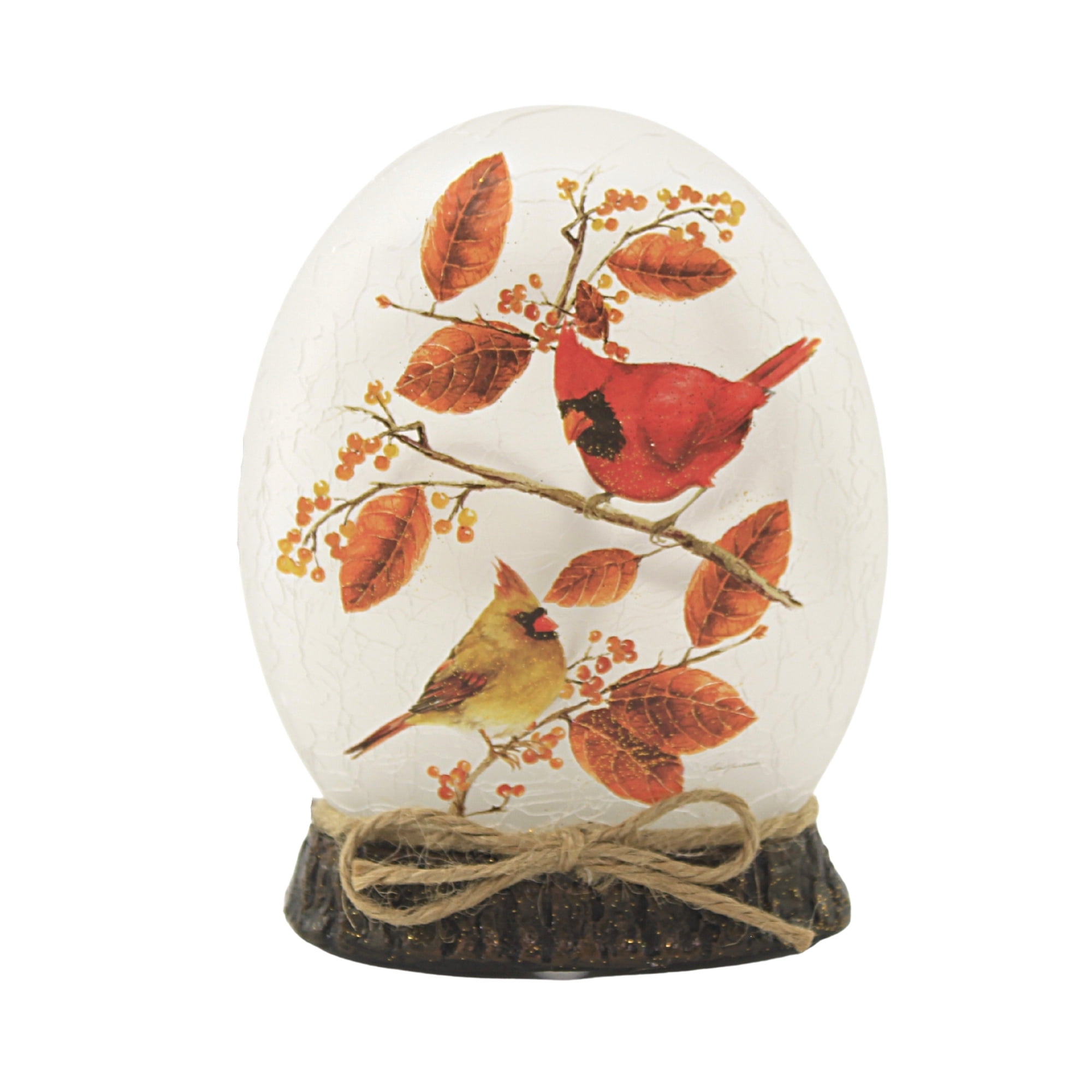 Stony Creek 5.75In Cardinal W/ Aspen Lit Orb Base, Glass, Lighted Fall ...