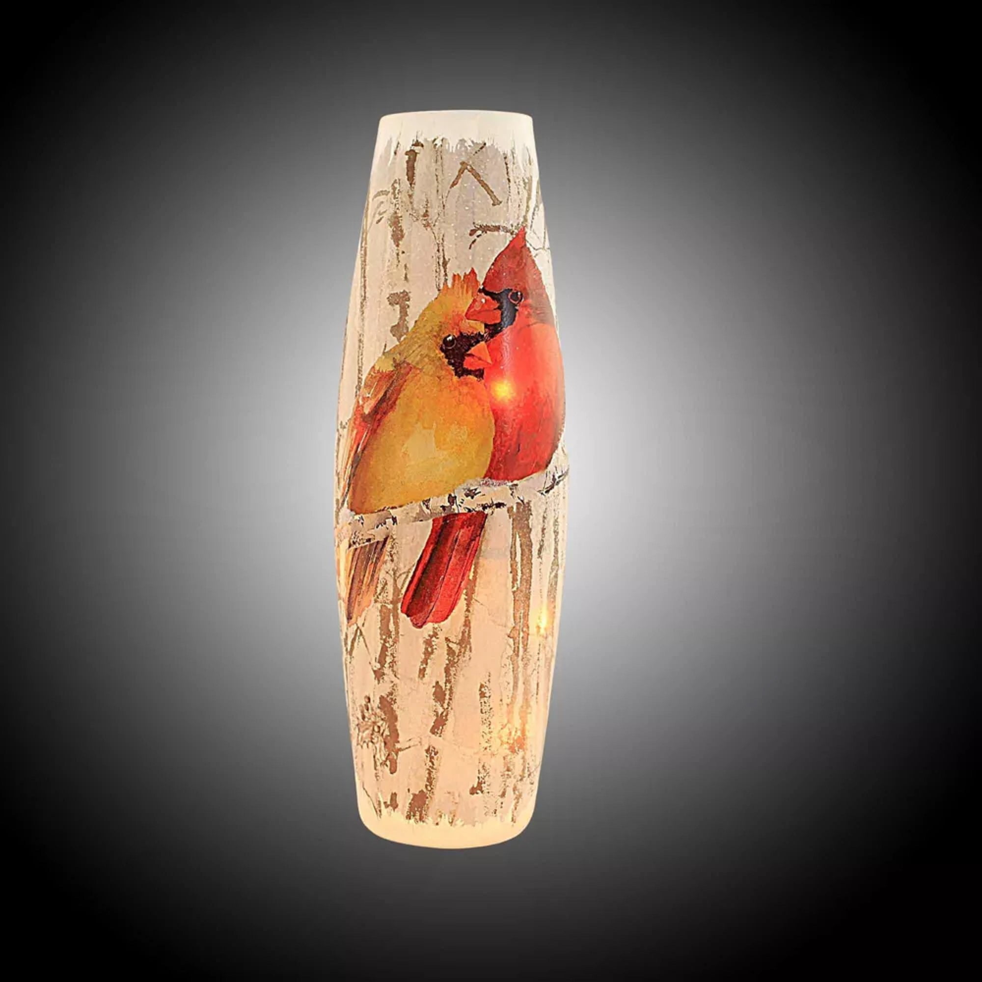 Stony Creek Cardinals Lighted Large Vase 11.75 x 4 x 4" - NEW - Walmart.com