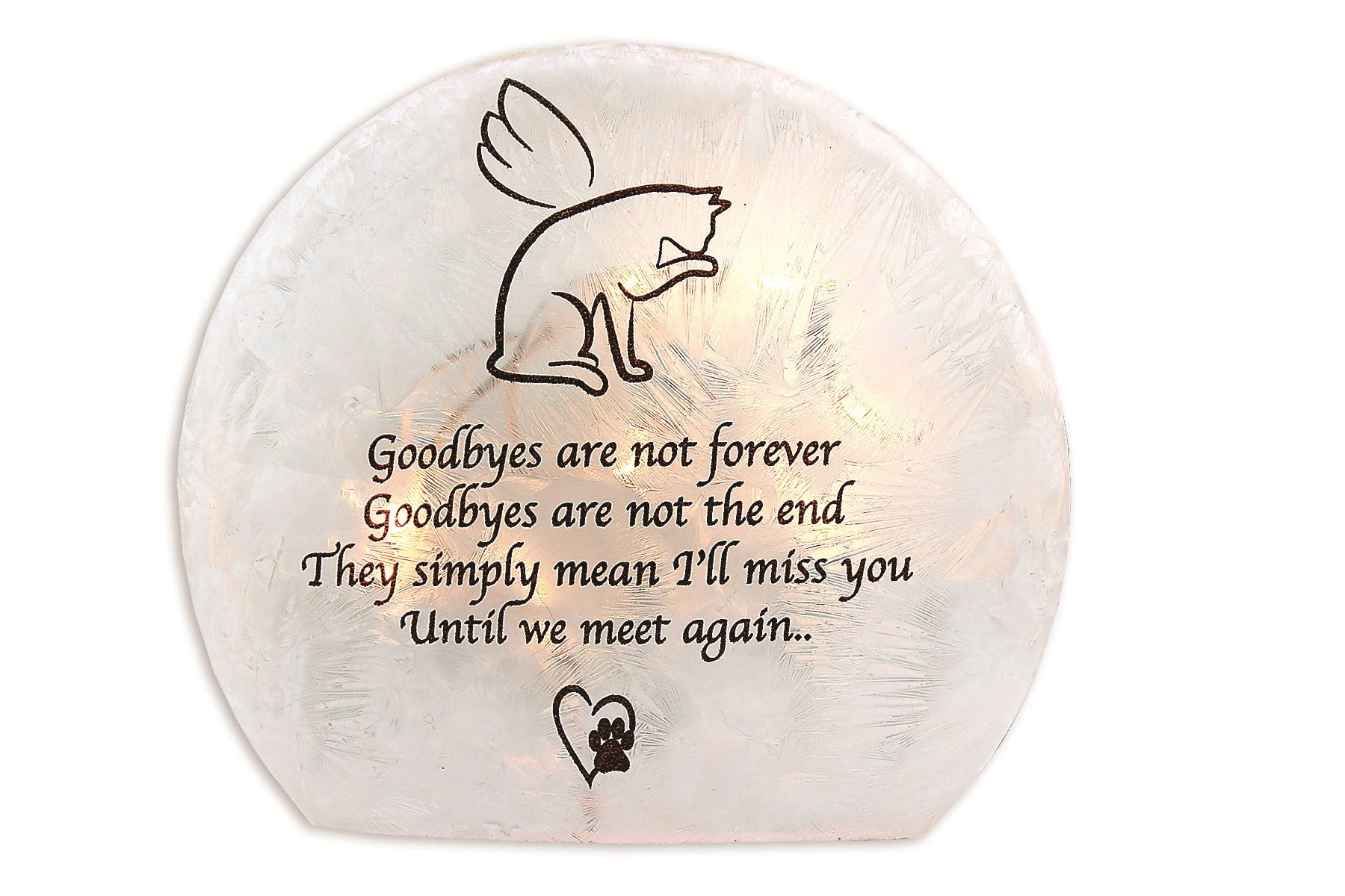 Stony Creek - Frosted Glass - 7" Round Lighted Vase - Best Friend Cat ...