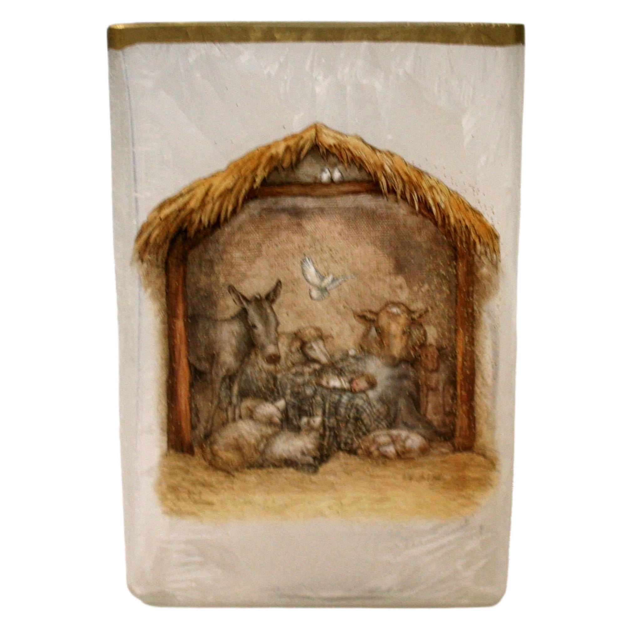 Stony Creek Nativity Scene Pre-Lite Rectangle Vase 3.9 x 3 x 5.9 ...
