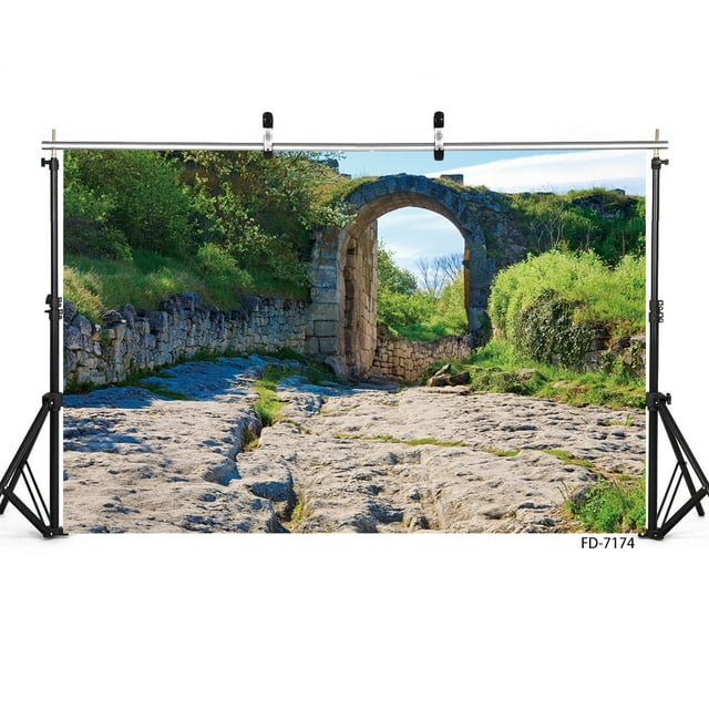 Stony Road Ancient Rocky Gate Photo Studio Backdrops Vinyl Cloth ...