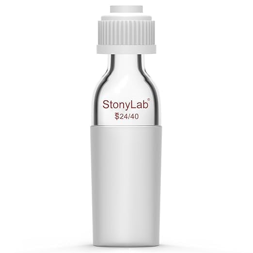 StonyLab Thermometer Inlet Adapter with 24/40 Inner Joint, 80mm Height ...