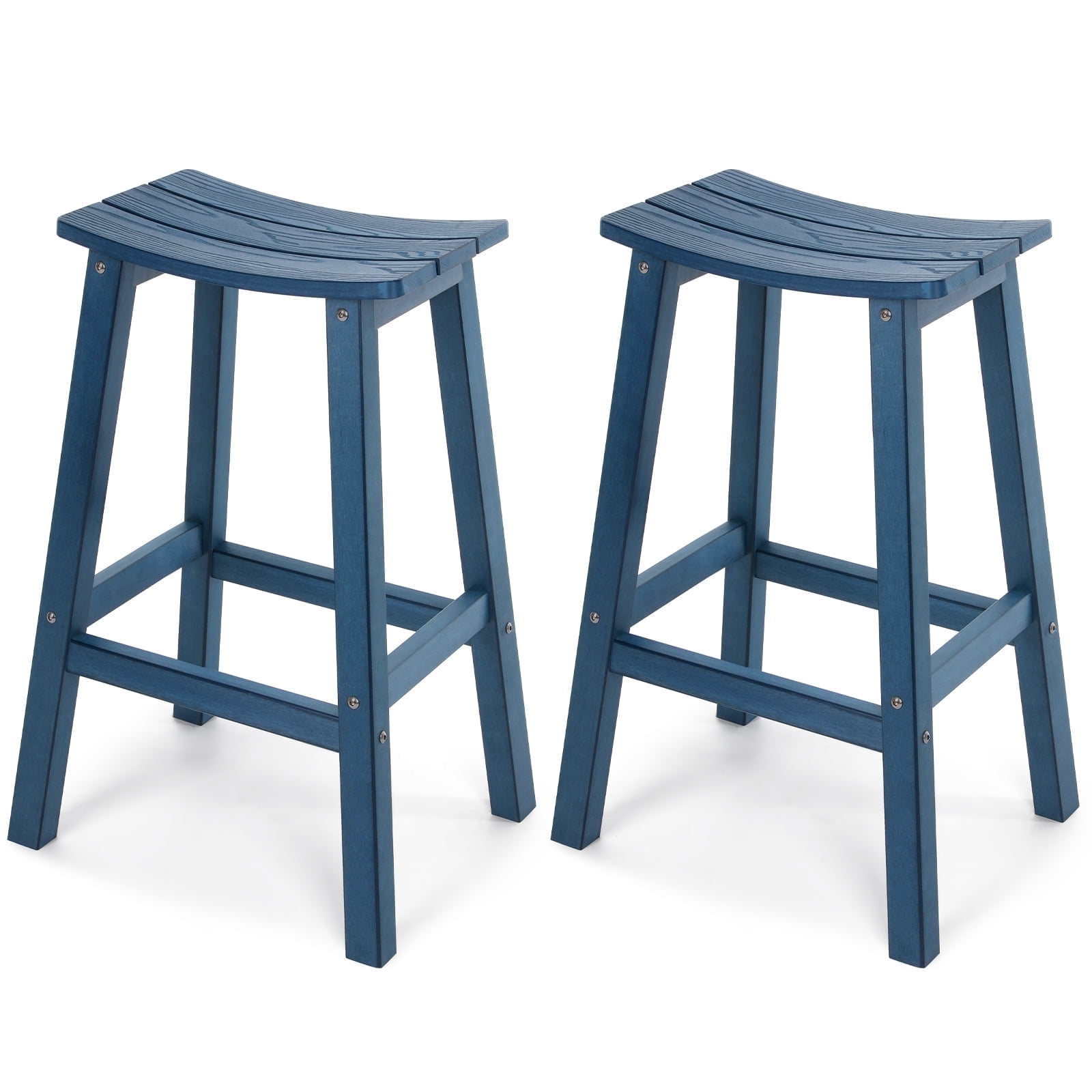 Stoog 28" Outdoor Bar Stools Set of 2, All Weather Garden Adirondack ...