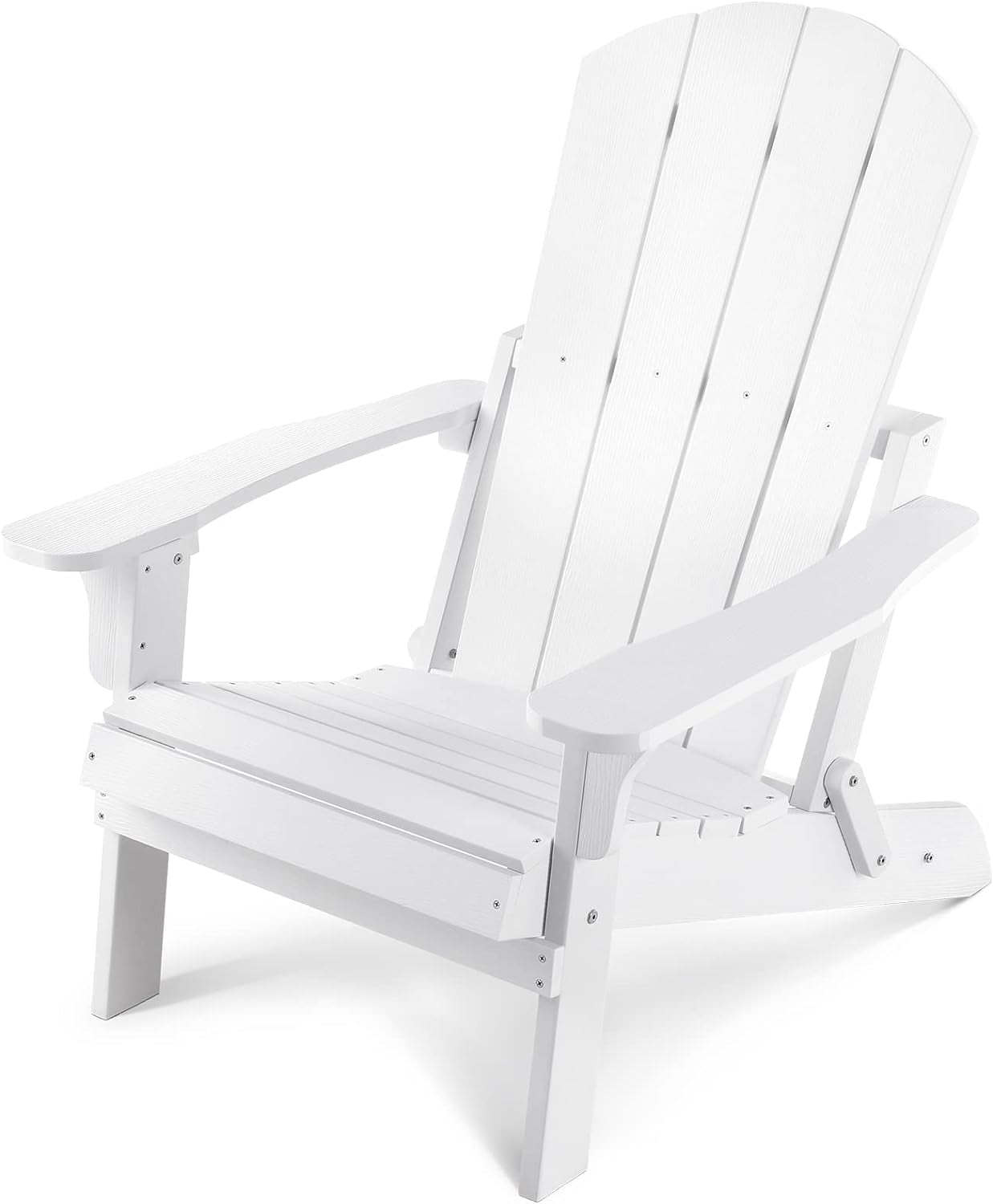 Stoog Folding Adirondack Chairs, White HIPS Outdoor Furniture, 400 lbs ...