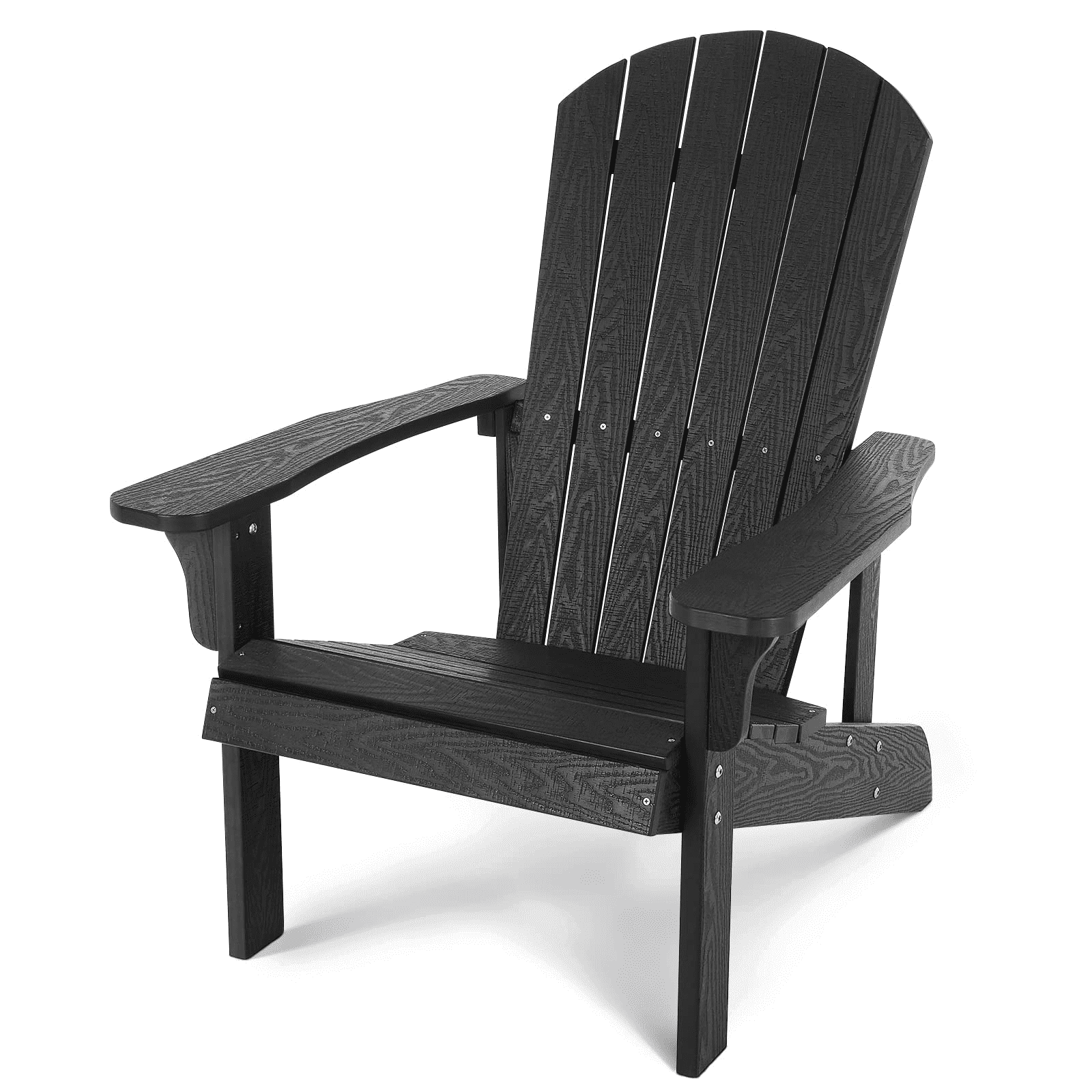 Stoog Outdoor Adirondack Chair, Black HIPS, 400 lbs Support ...