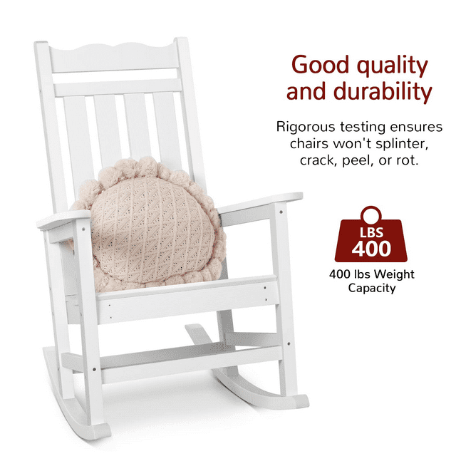 Stoog Outdoor Patio Rocking Chair, All-Weather HIPS Porch Rocker for ...