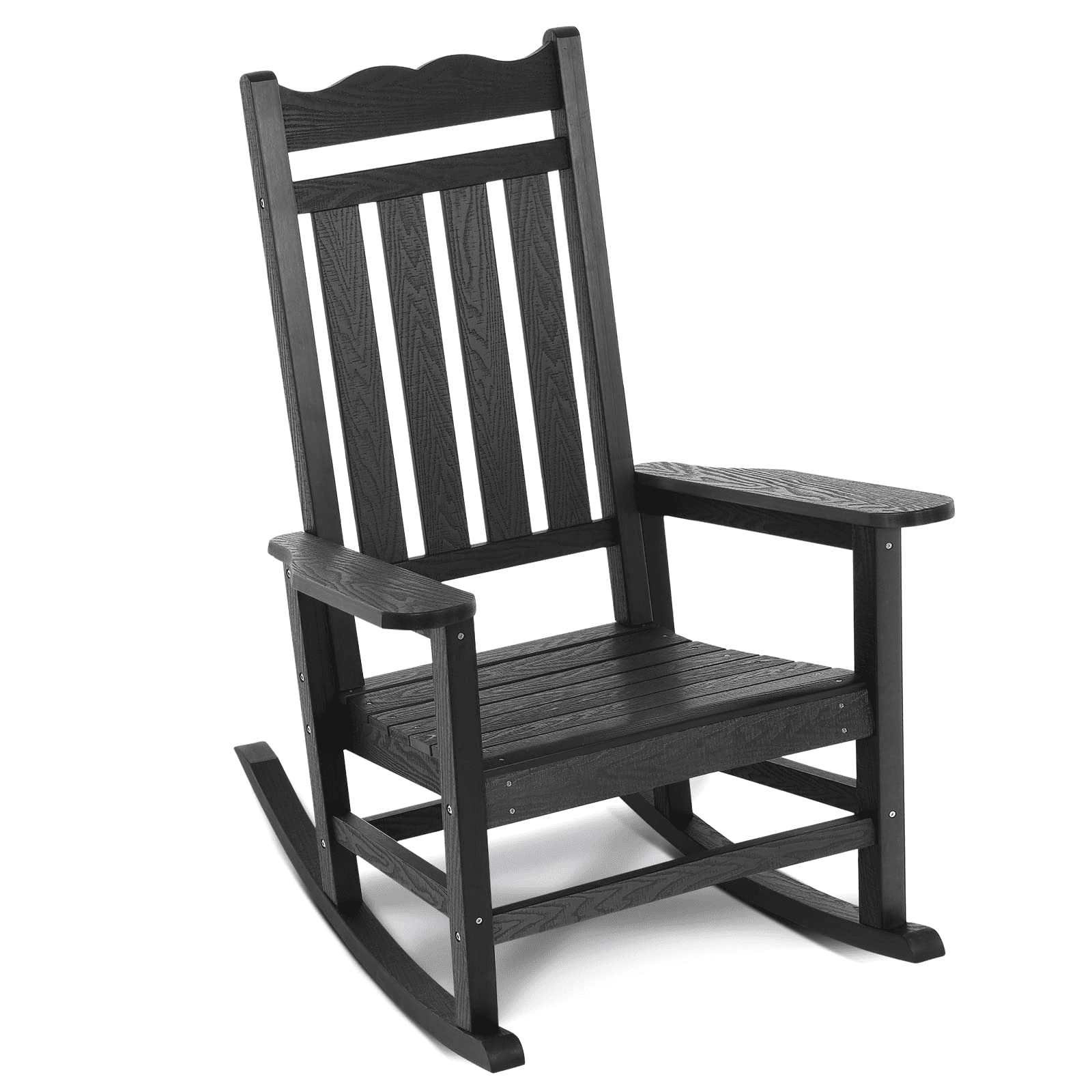 Stoog Wood Porch Rocking Chair, Indoor/Outdoor, 400 lbs Capacity ...