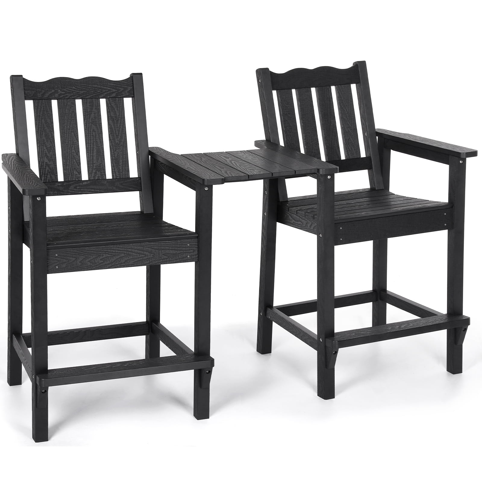 Stoog High Seat Adirondack Chairs Set of 2, Bar Height Arms, Outdoor ...