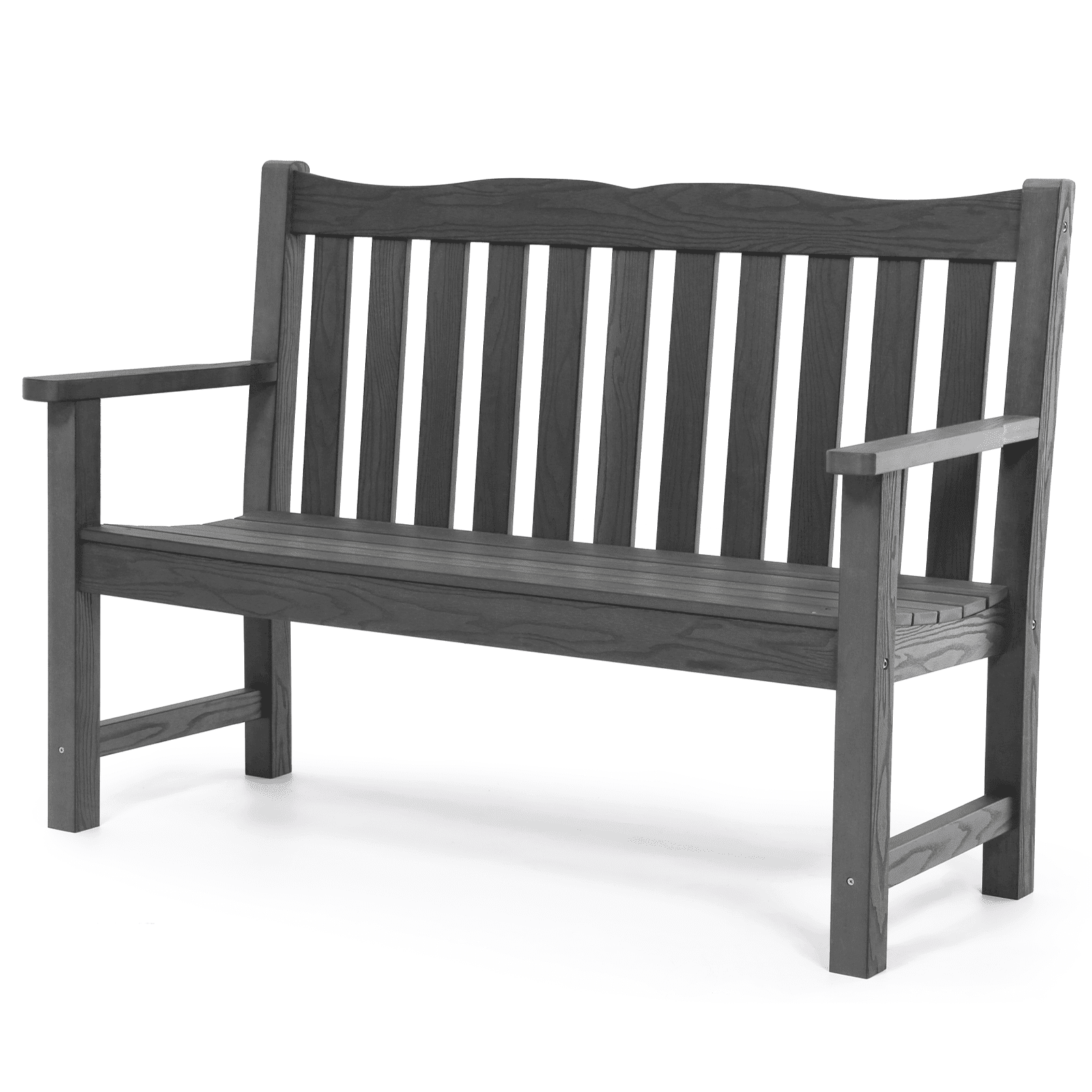 Stoog Two Person Outdoor Garden Bench with Armrest, Loveseat Porch ...