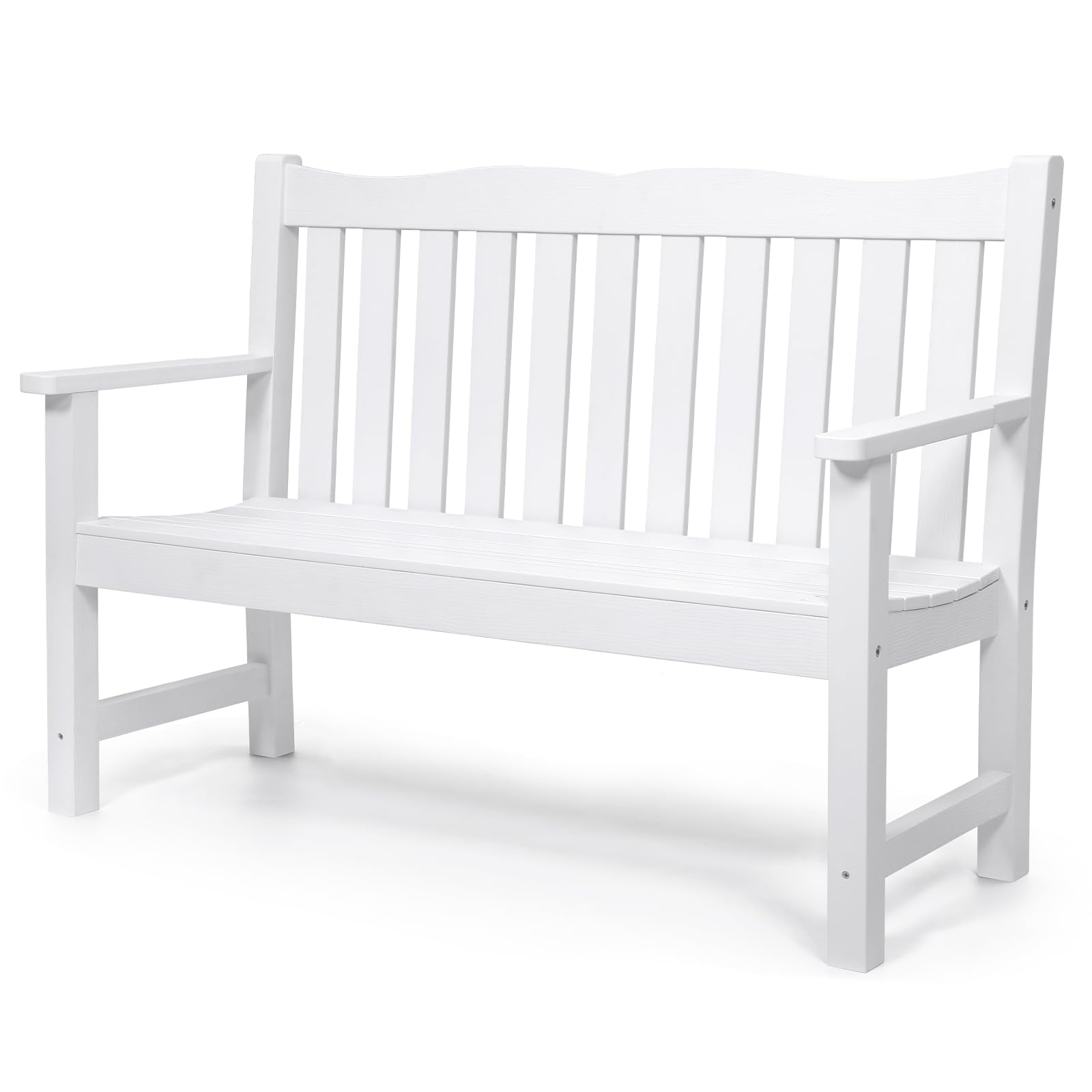 Stoog Two Person Outdoor Garden Bench with Armrest, Loveseat Porch ...
