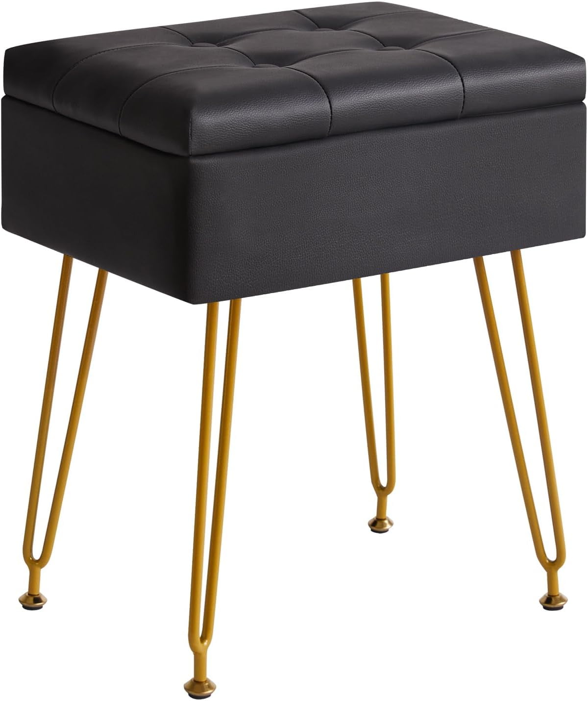 Stool Chair with Storage Space, Footrest Footstool Ottoman, Small Side ...