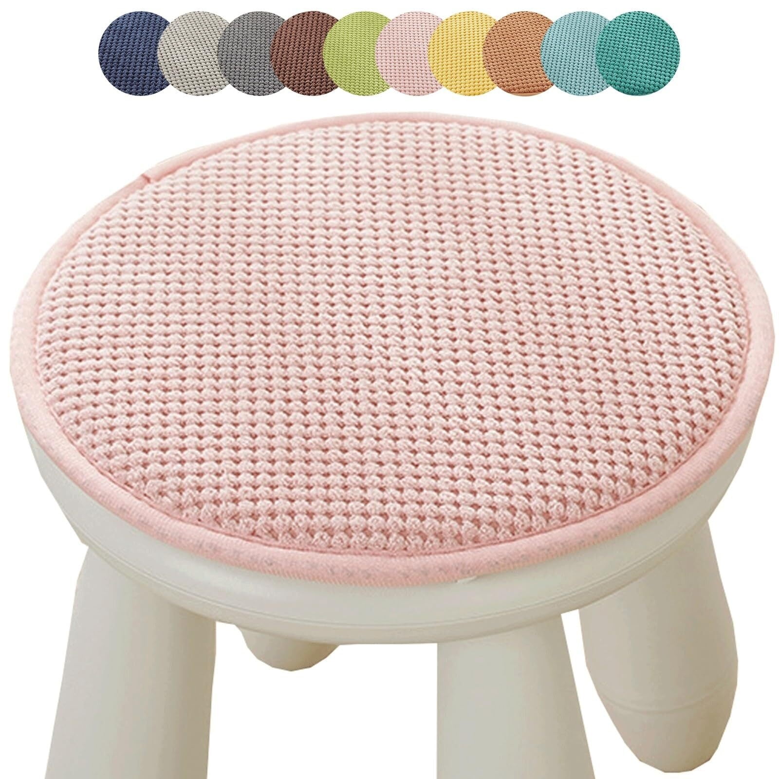 Stool Cushion Round 12/14/16/18/10inch Round Chair Cushions with Ties ...