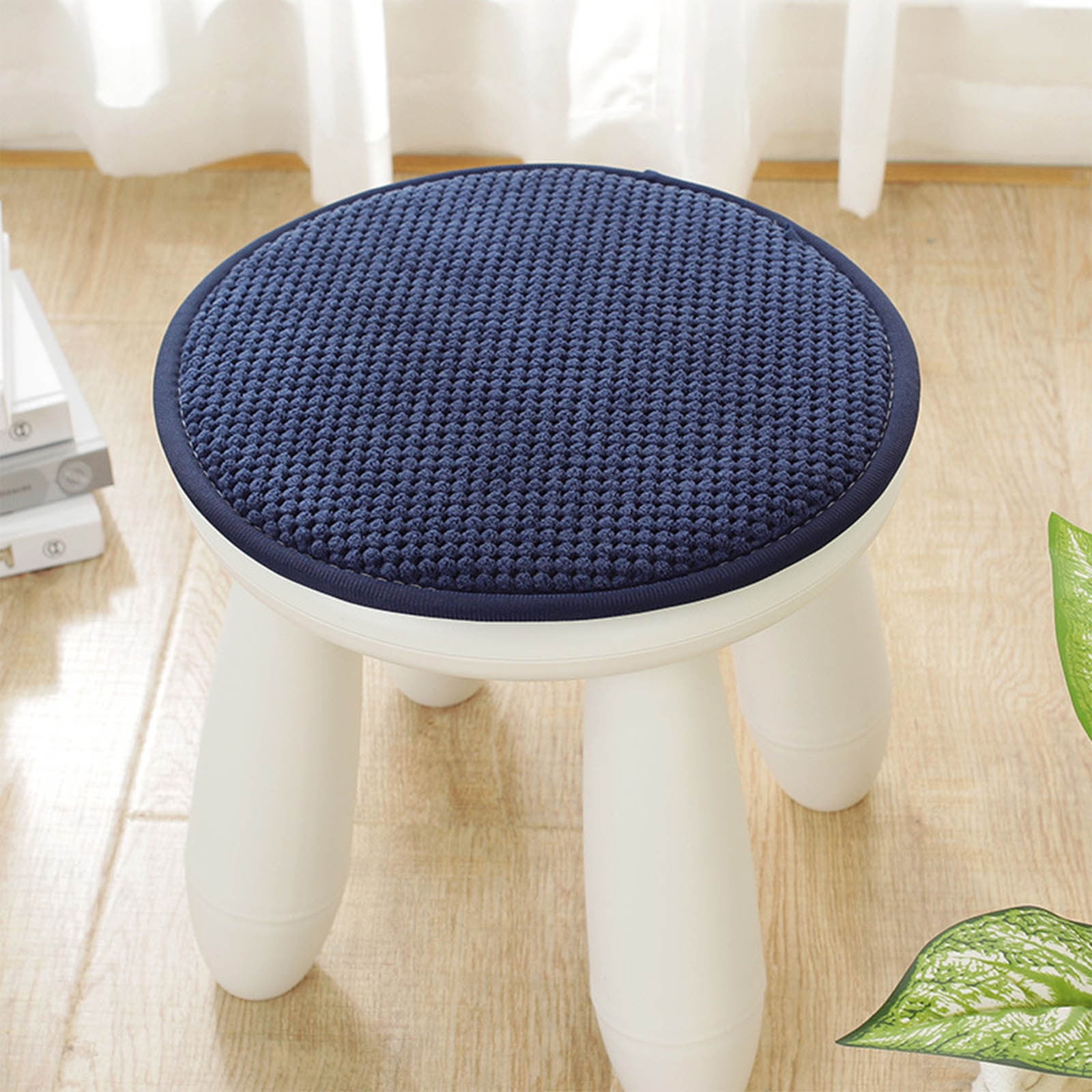 Stool Cushion - Round Chair Cushions with Ties for Dining Chairs - Seat ...