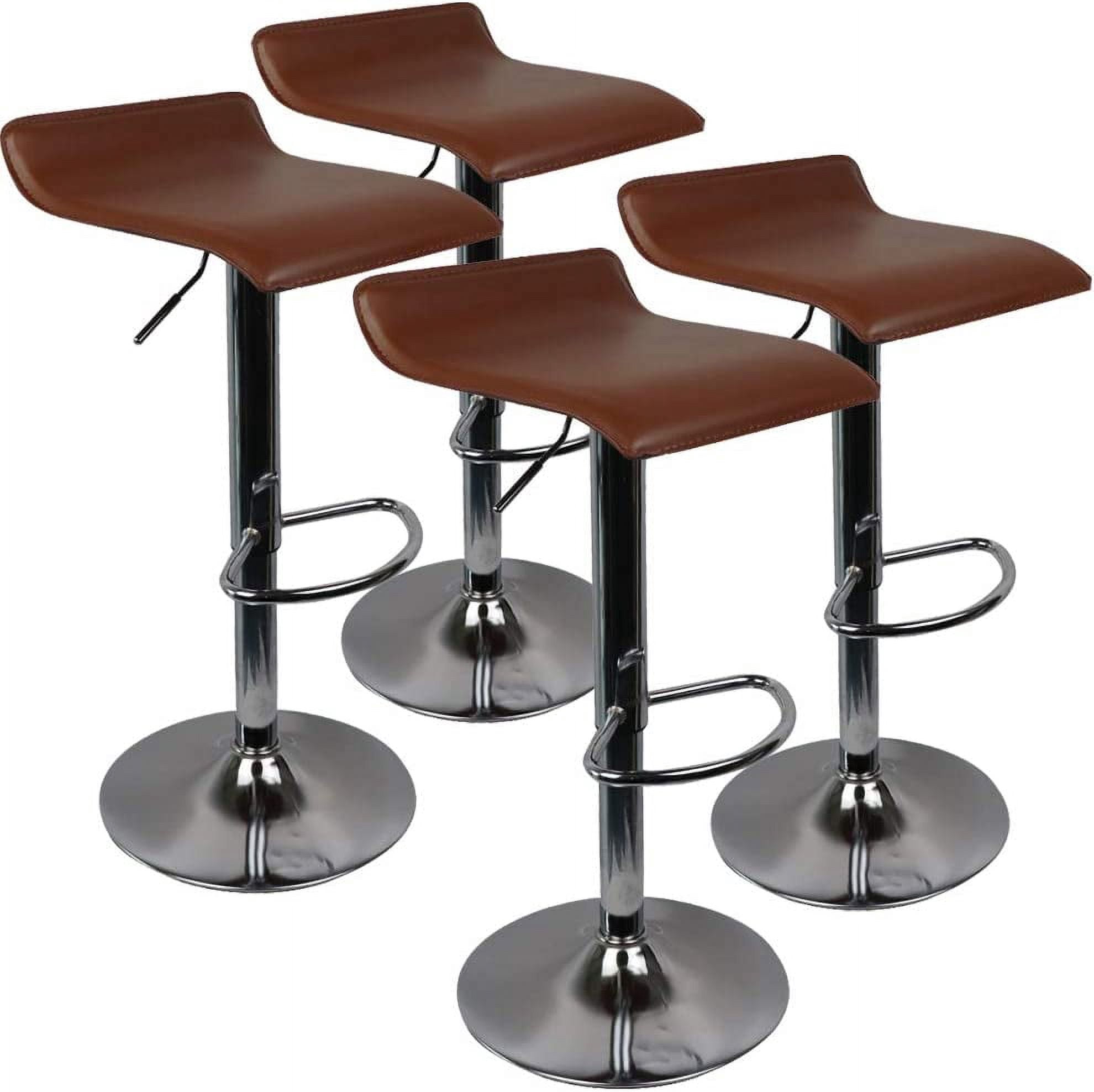 Stool Height Adjustable Pu Leather Swivel Stools Kitchen Counter Height ...