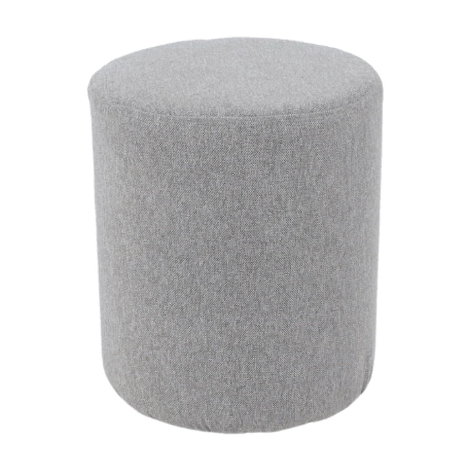 Stool | Round Pouf Ottoman – Lightweight Circular Footrest or Table for ...
