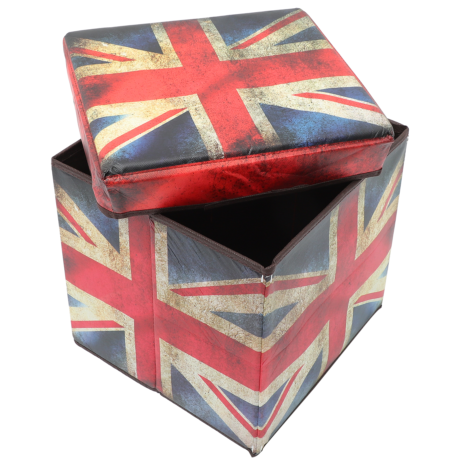Stool for Storage Flag Box Faux Footrest Couch Simple Vintage Child Non ...