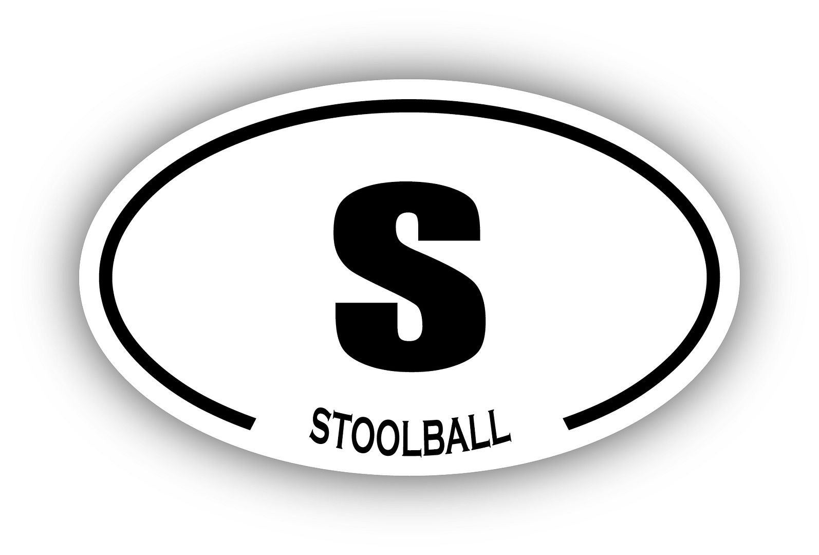 Stoolball S Oval Bumper Sticker 3M Vinyl Decal 3 in x 5 in - Walmart.com