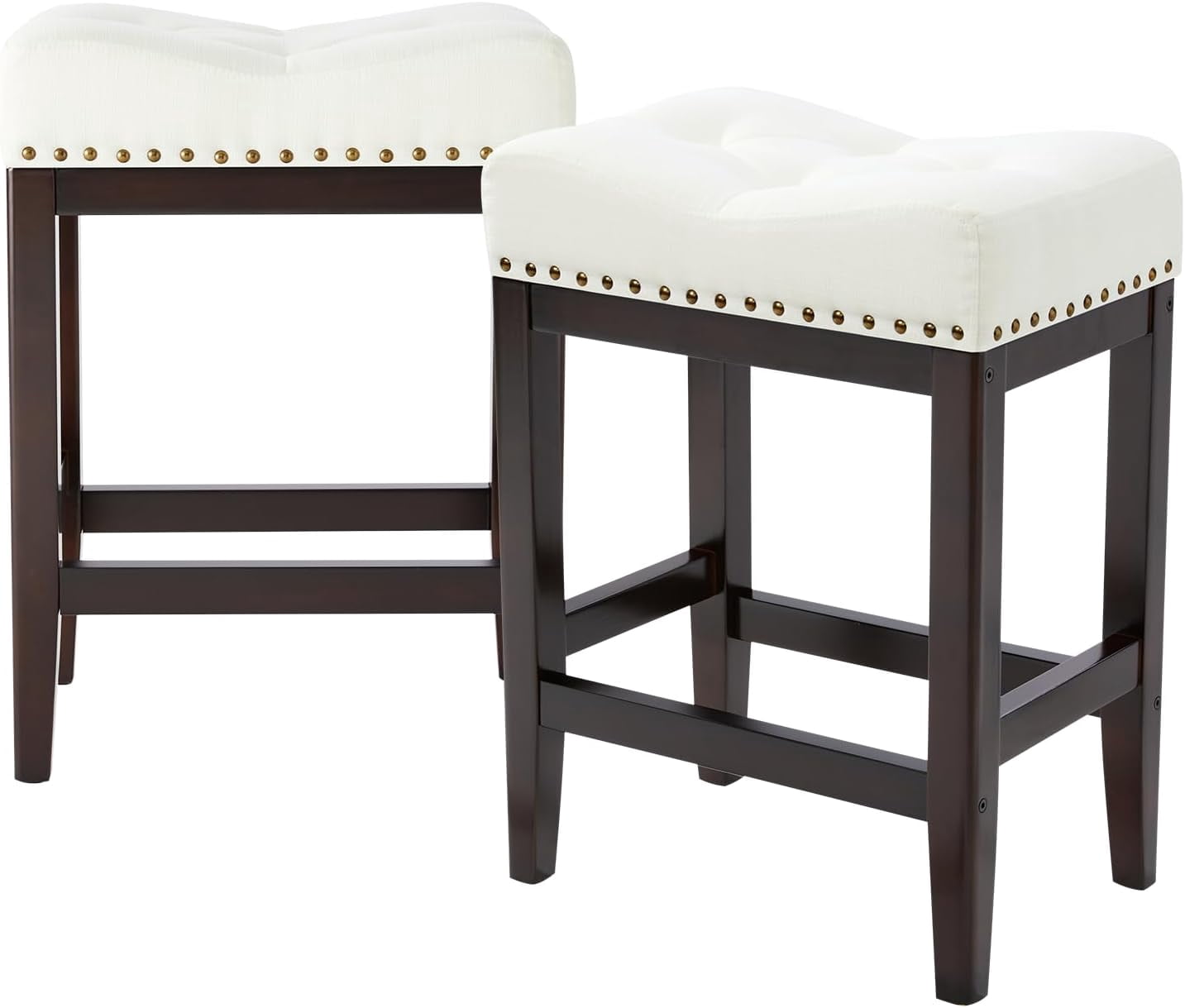 Stools for Kitchen Counter,Fabric Saddle Square Bar Stools Set of 24 ...
