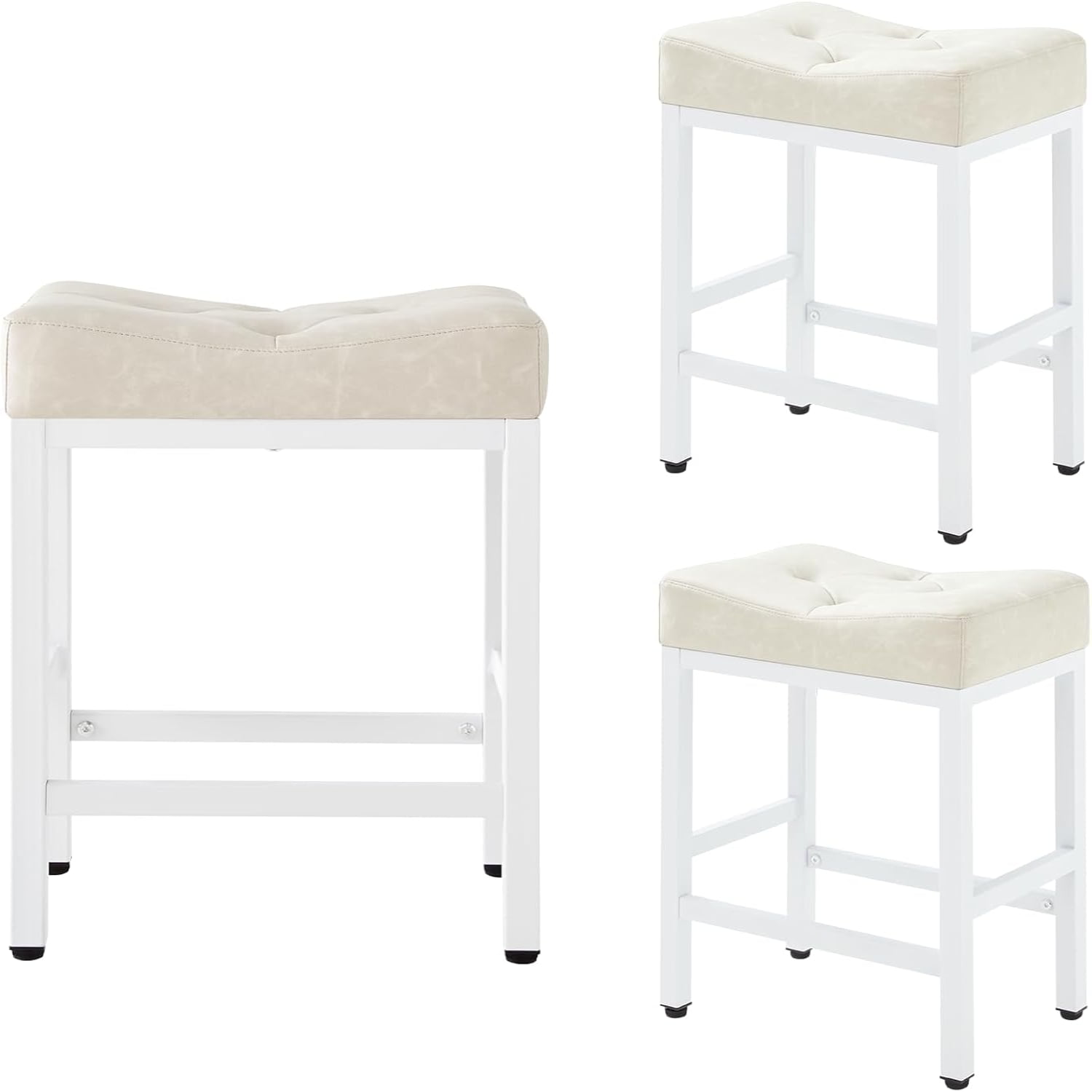 Stools for Kitchen Counter Metal Bar Stools Pu Leather Bar Stools ...