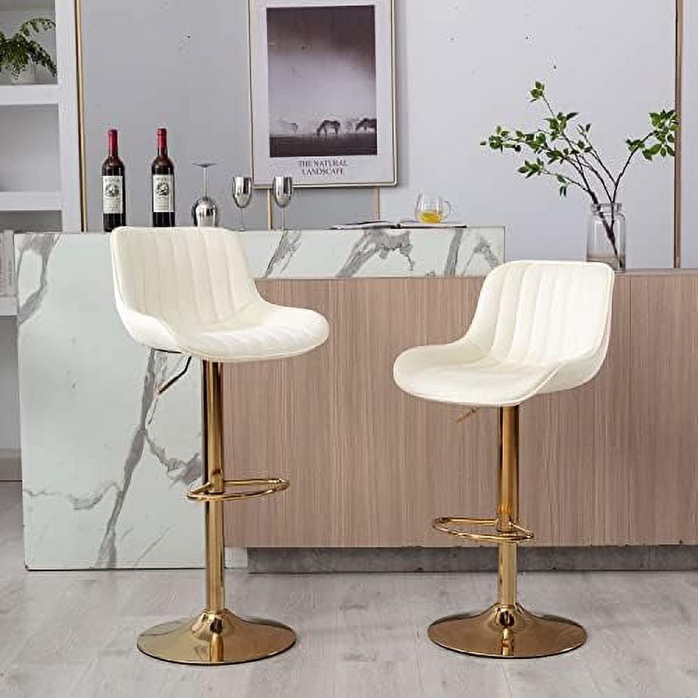 Stools Morden Velvet Counter Height Stools with Back Adjustable Degree ...