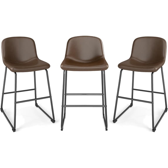Stools Set of 3, 24 inch Counter Height Bar Stools, 500 lbs Capacity ...