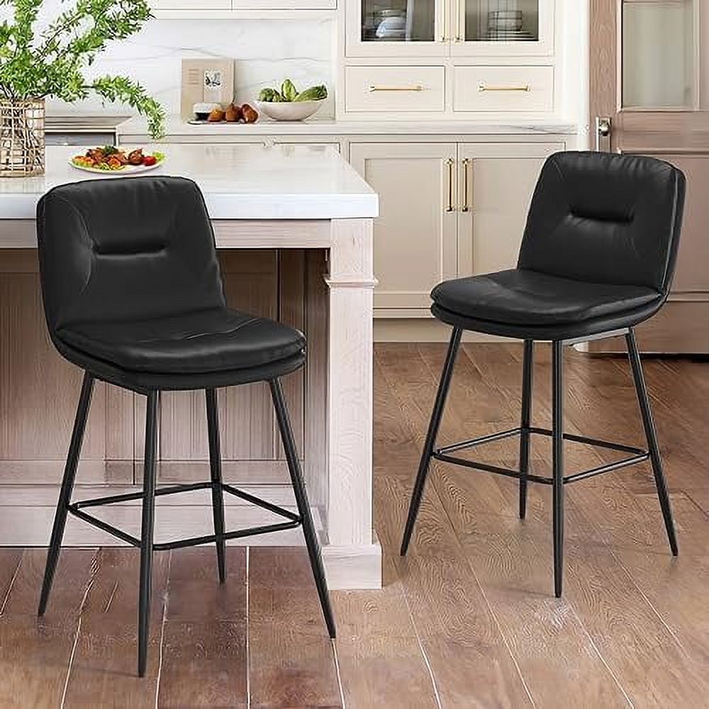 Stools Set of 3 Double-Layer Upholstered Height Stools for Kitchen ...