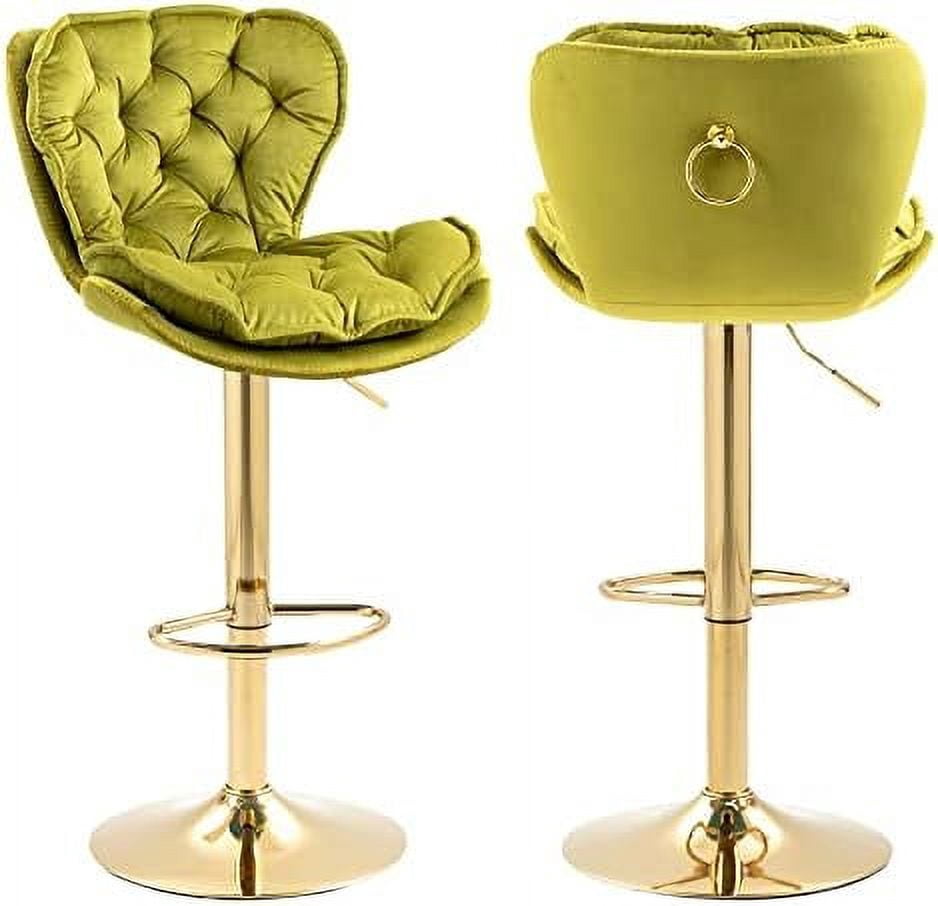 Stools Velvet Counter Height Adjustable Barstools Swivel Dining Chairs ...