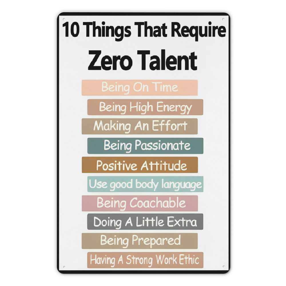 Stoosvip Metal Sign 10 Things That Require Zero Talent Retro Metal Tin ...