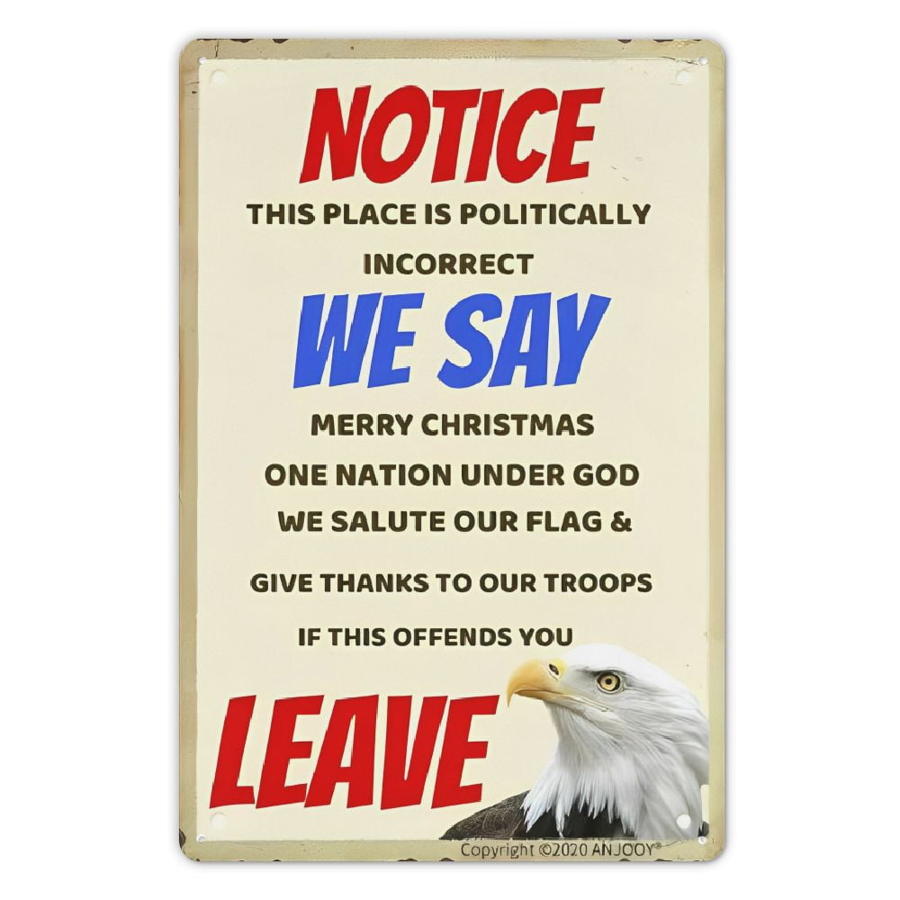 Stoosvip This Place is Politically Incorrect Metal Tin Signs Vintage ...