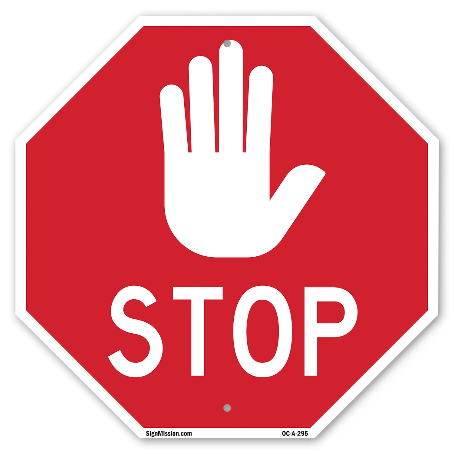 Stop 10 inch X 10 inch Octagon Plastic Sign Weather Resistant, UV ...