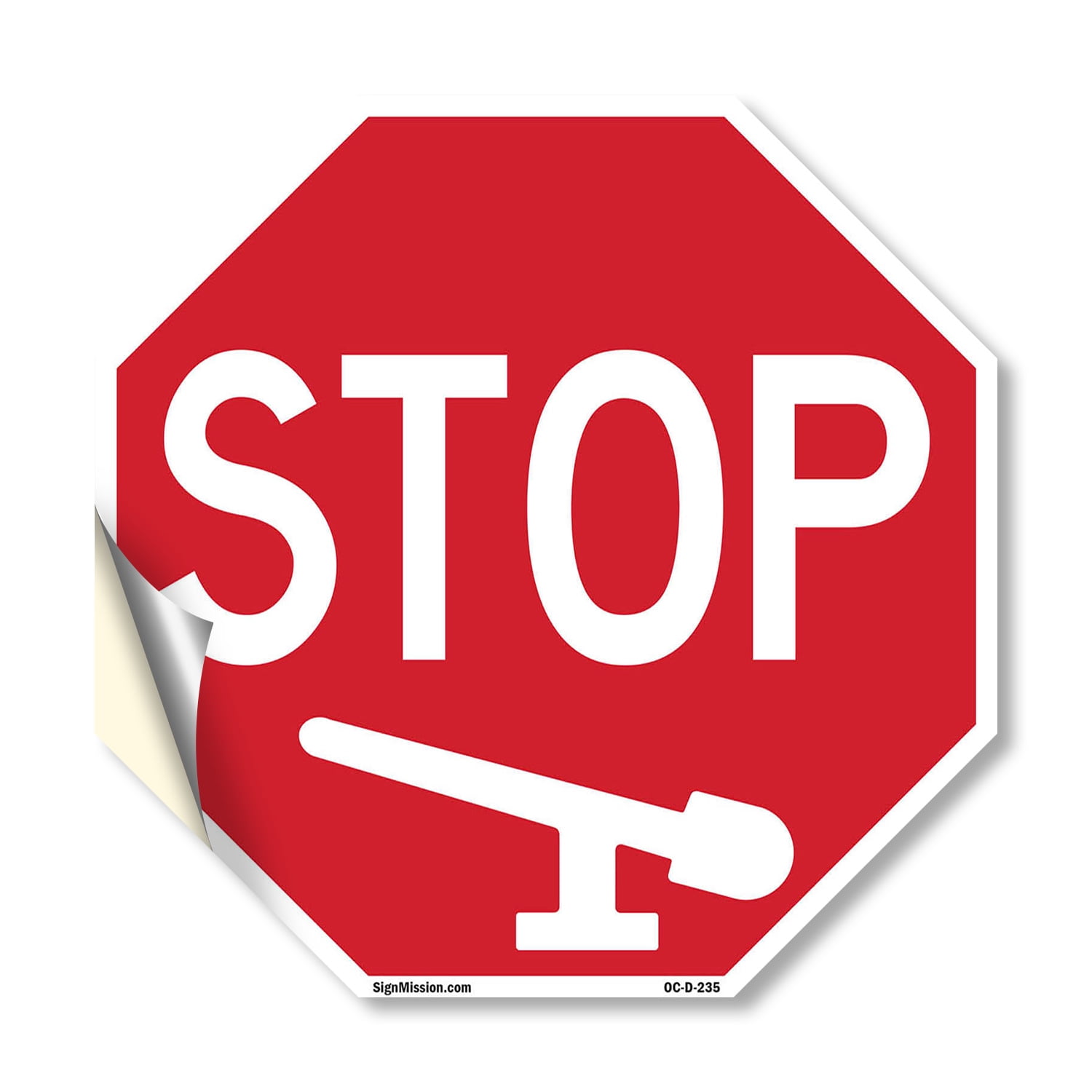 Stop 18 inch X 18 inch Octagon Vinyl Label Decal Sticker Weather ...