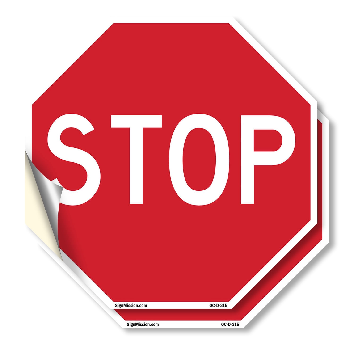Stop (2 Pack) 6 inch X 6 inch Octagon Vinyl Label Decal Sticker Weather ...