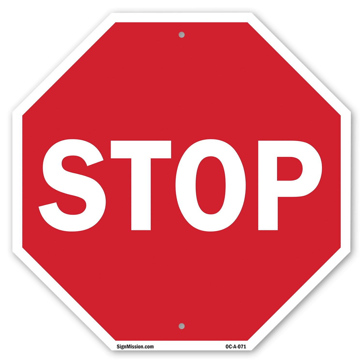 Stop 6 inch X 6 inch Octagon Plastic Sign Weather Resistant, UV ...