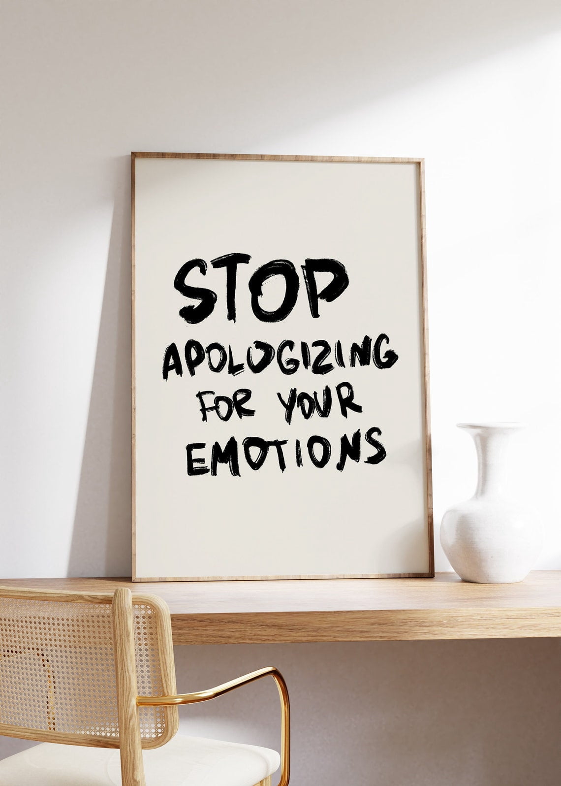 Stop Apologizing For Your Emotions Poster, Therapy Office Poster ...