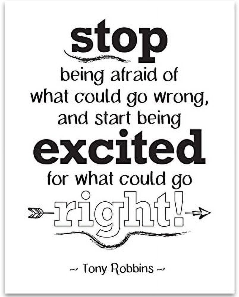 Stop Being Afraid Of What Could Go Wrong - 11x14 Unframed Typography ...