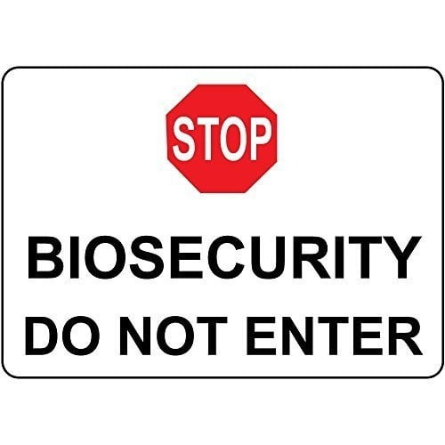 Stop Biosecurity Do Not Enter Novelty Metal Sign for Home Decor ...