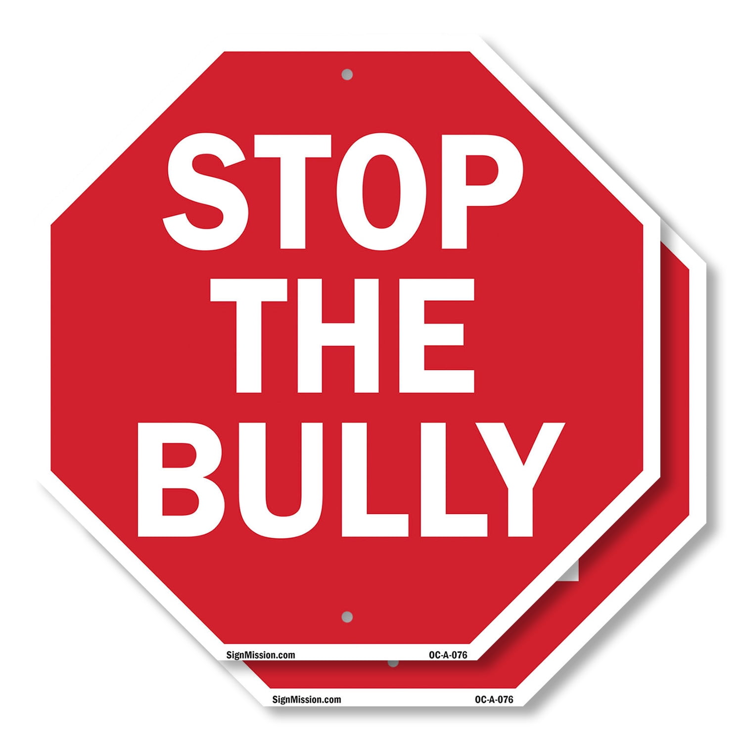 Stop The Bully (2 Pack) 10 inch X 10 inch Octagon Rust Free Aluminum ...