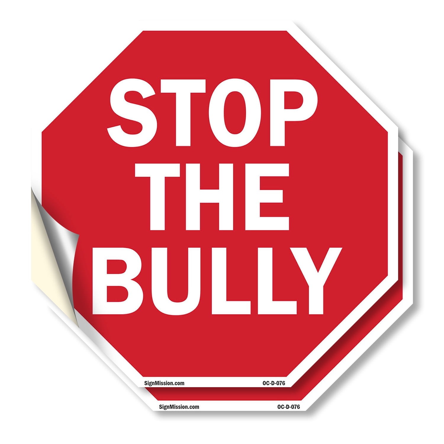 Stop The Bully (2 Pack) 6 inch X 6 inch Octagon Vinyl Label Decal ...