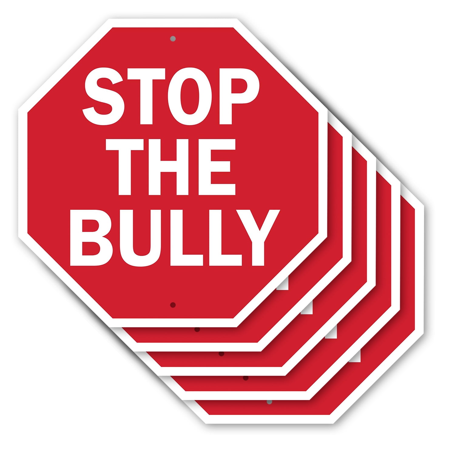 Stop The Bully (5 Pack) 10 inch X 10 inch Octagon Rust Free Aluminum ...