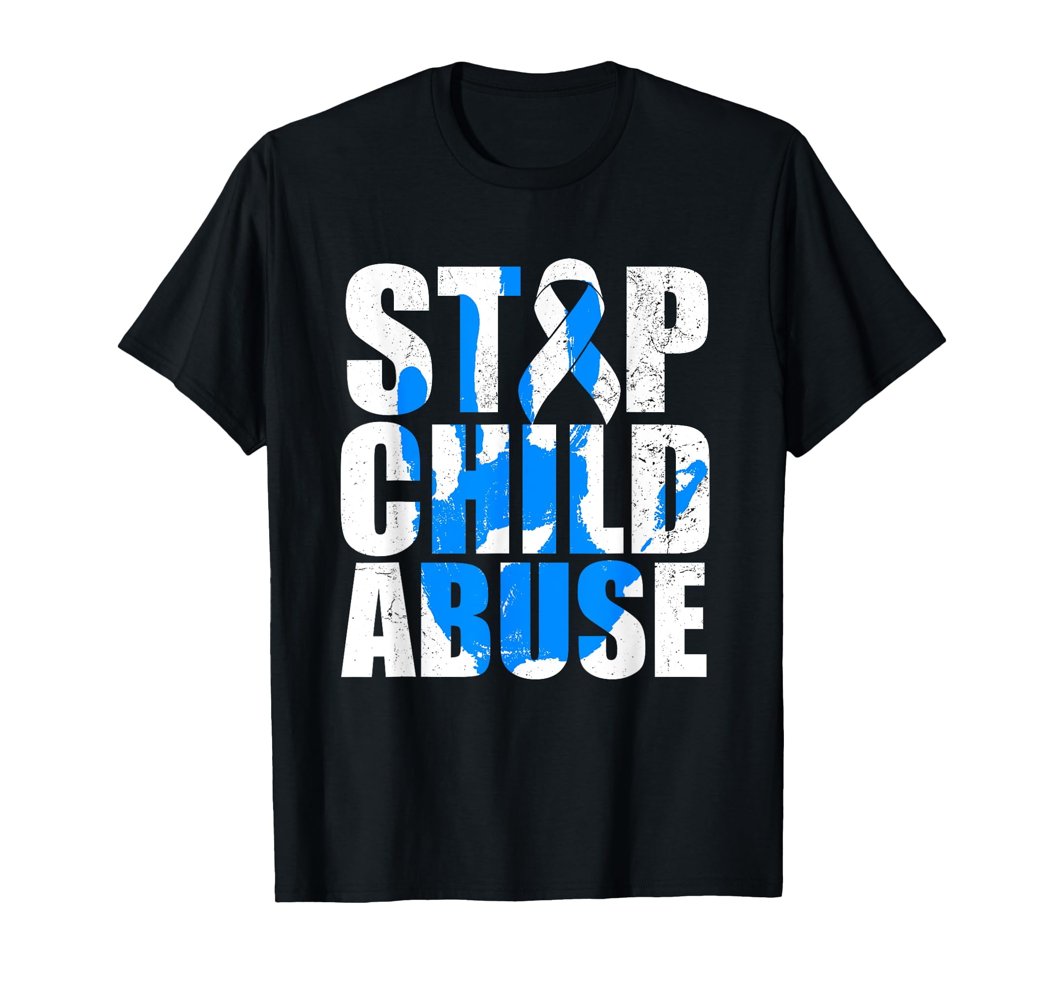 Stop Child Abuse | Blue Ribbon | Child Abuse Awareness T-Shirt-S ...