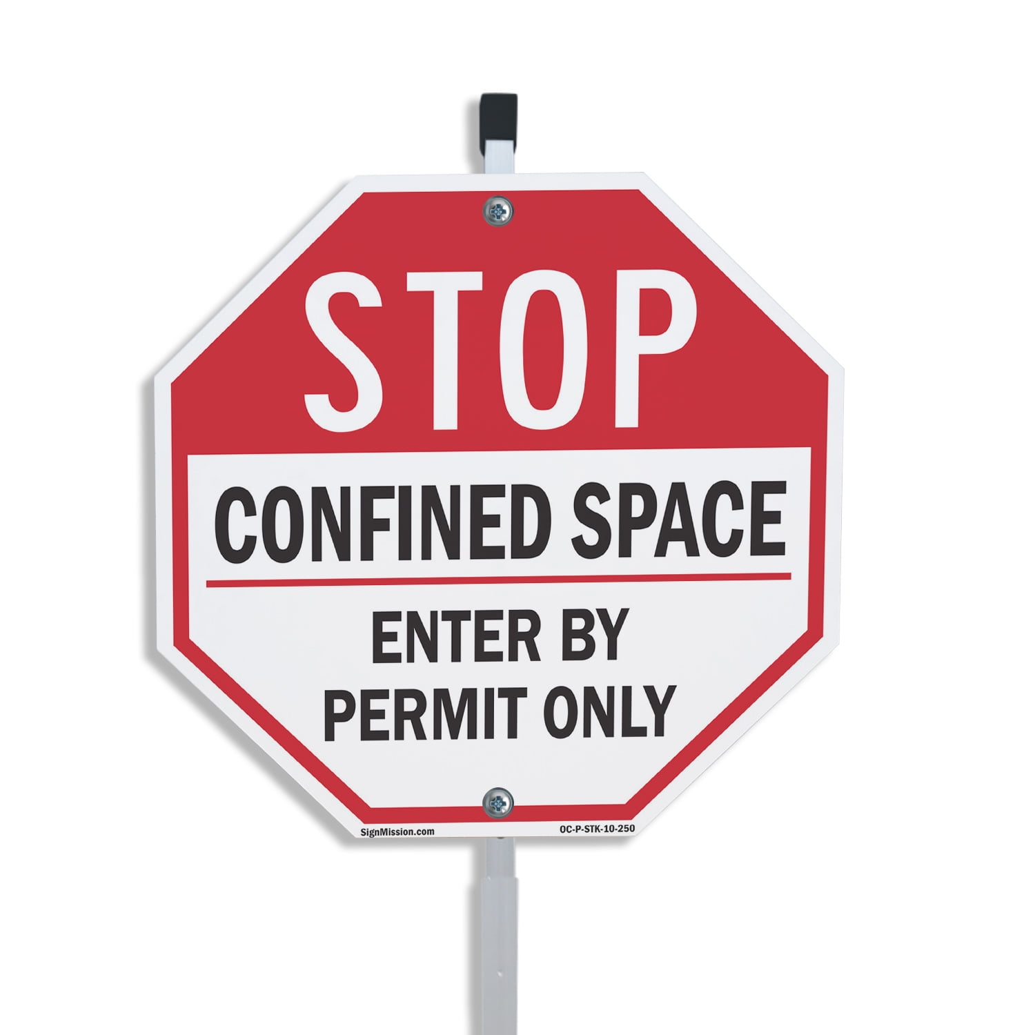 Stop Confined Space Enter by Permit Only 10 inch X 10 inch Octagon ...