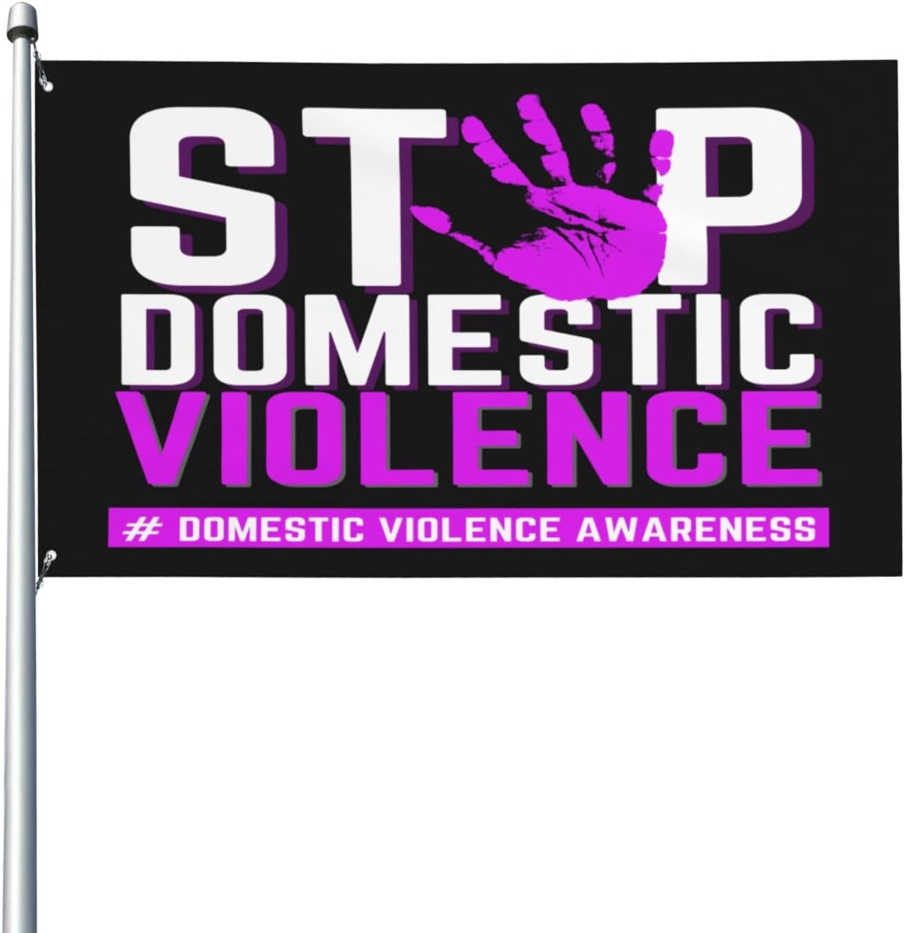 Stop Domestic Violence Flag 3x5 Ft Domestic Violence Awareness Flag 3x5 ...