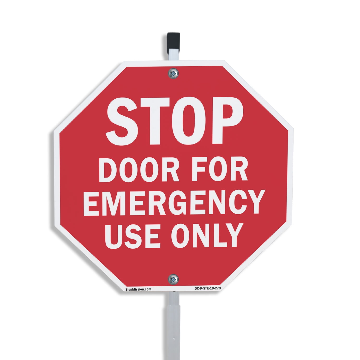Stop Door for Emergency Use Only 10 inch X 10 inch Octagon Plastic Sign ...