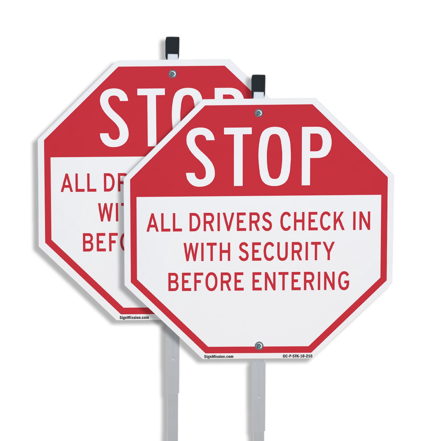 Stop All Drivers Check in With Security Before Entering (2 Pack) 10 ...