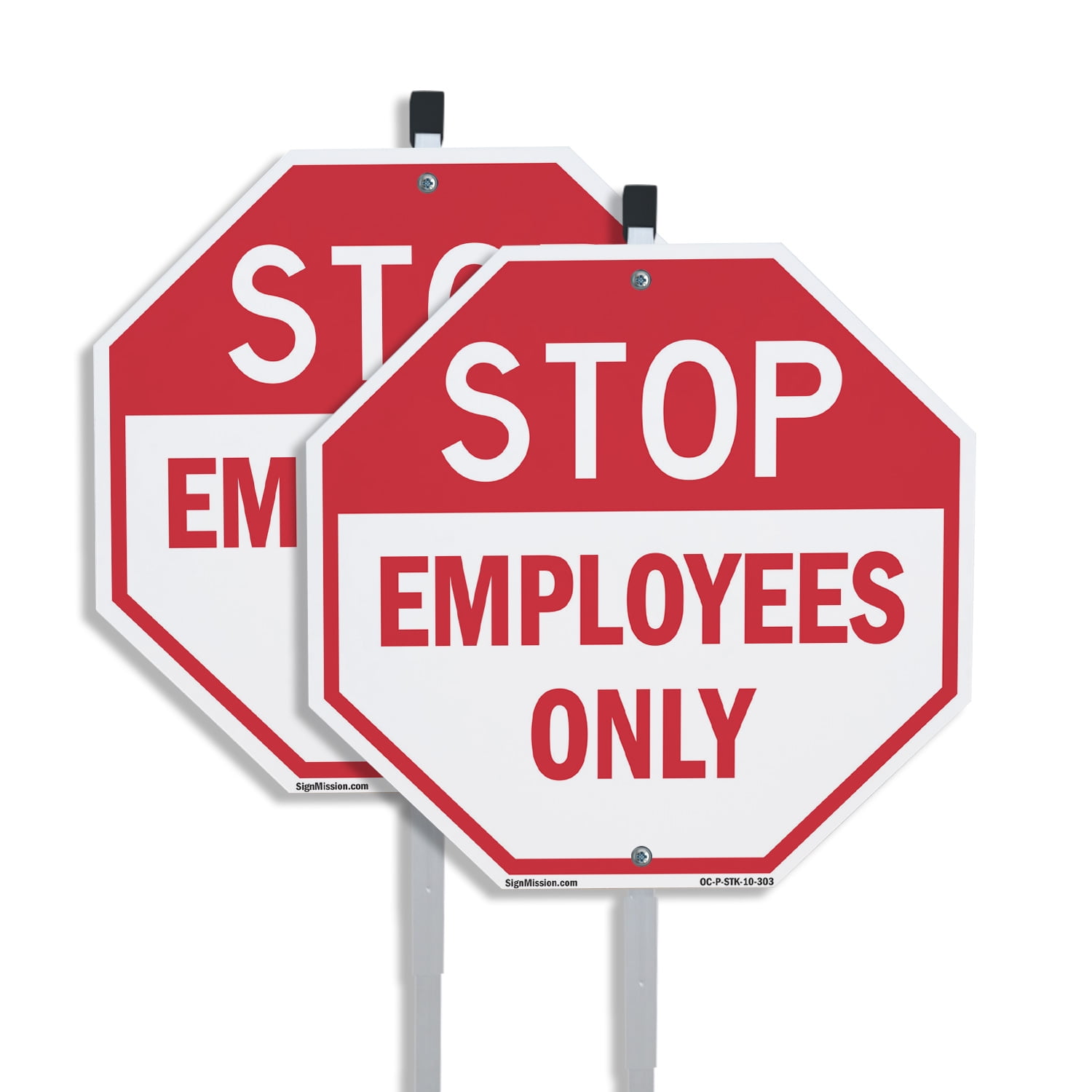 Stop Employees Only (2 Pack) 10 inch X 10 inch Octagon Rust Free ...