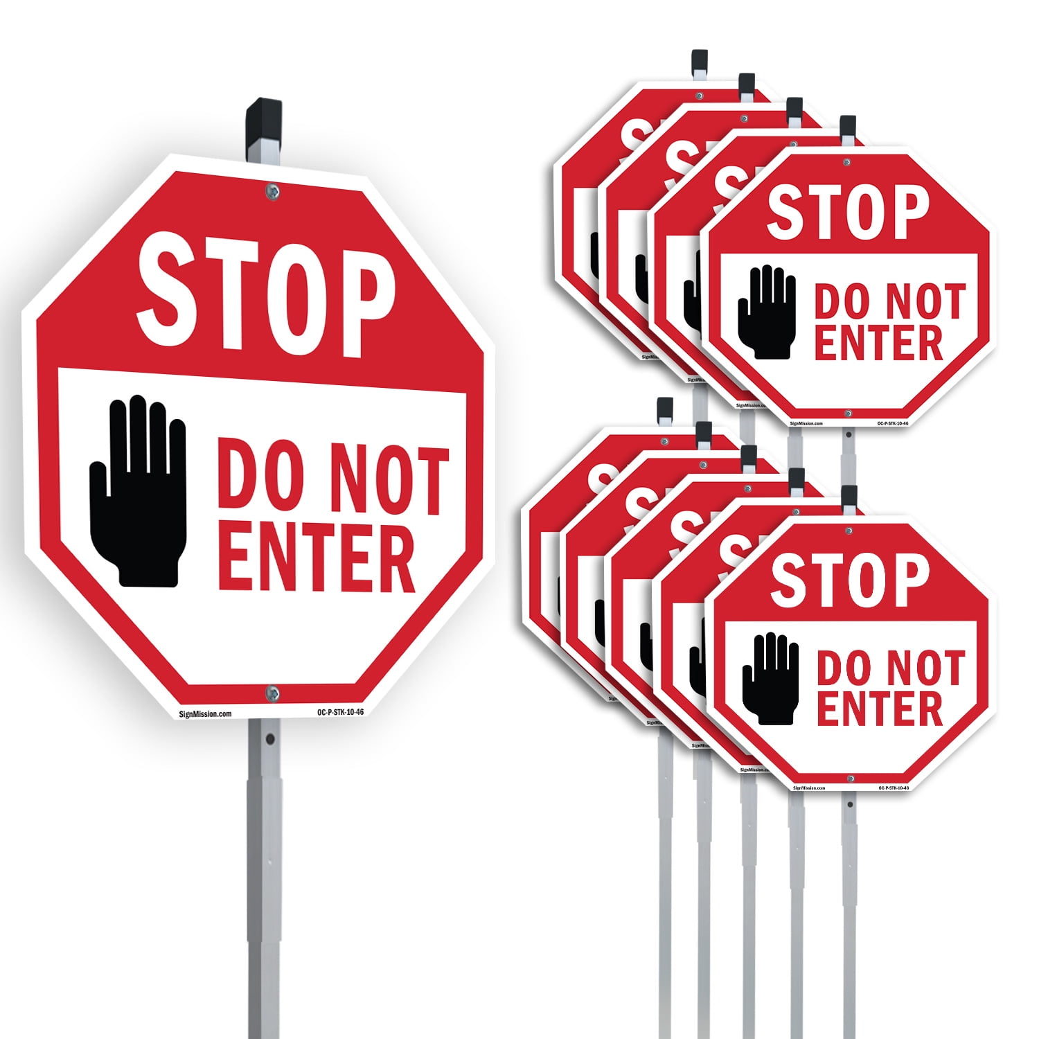 Stop Do Not Enter (10 Pack) 10 inch X 10 inch Octagon Rust Free ...