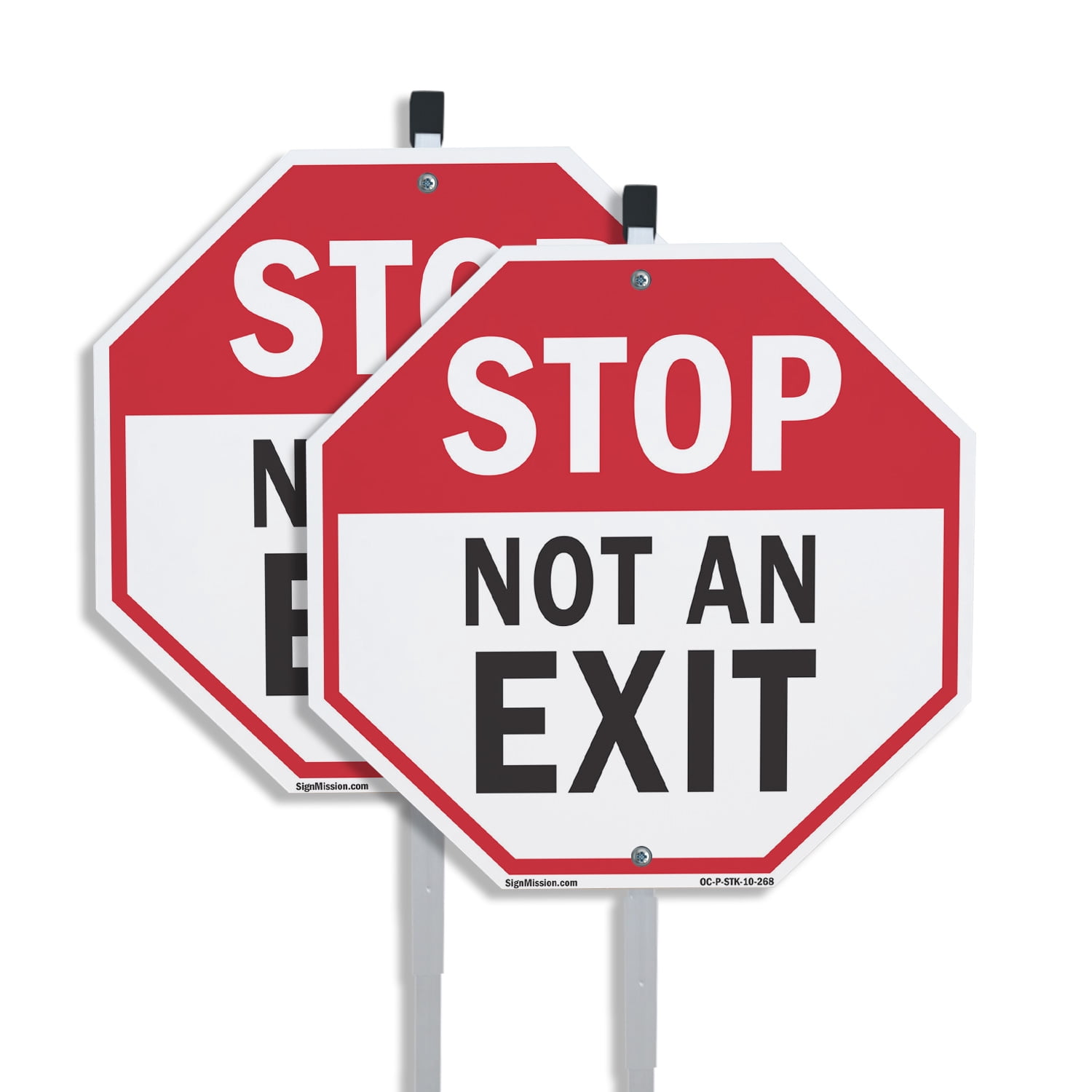 Stop Not an Exit (2 Pack) 10 inch X 10 inch Octagon Rust Free Aluminum ...