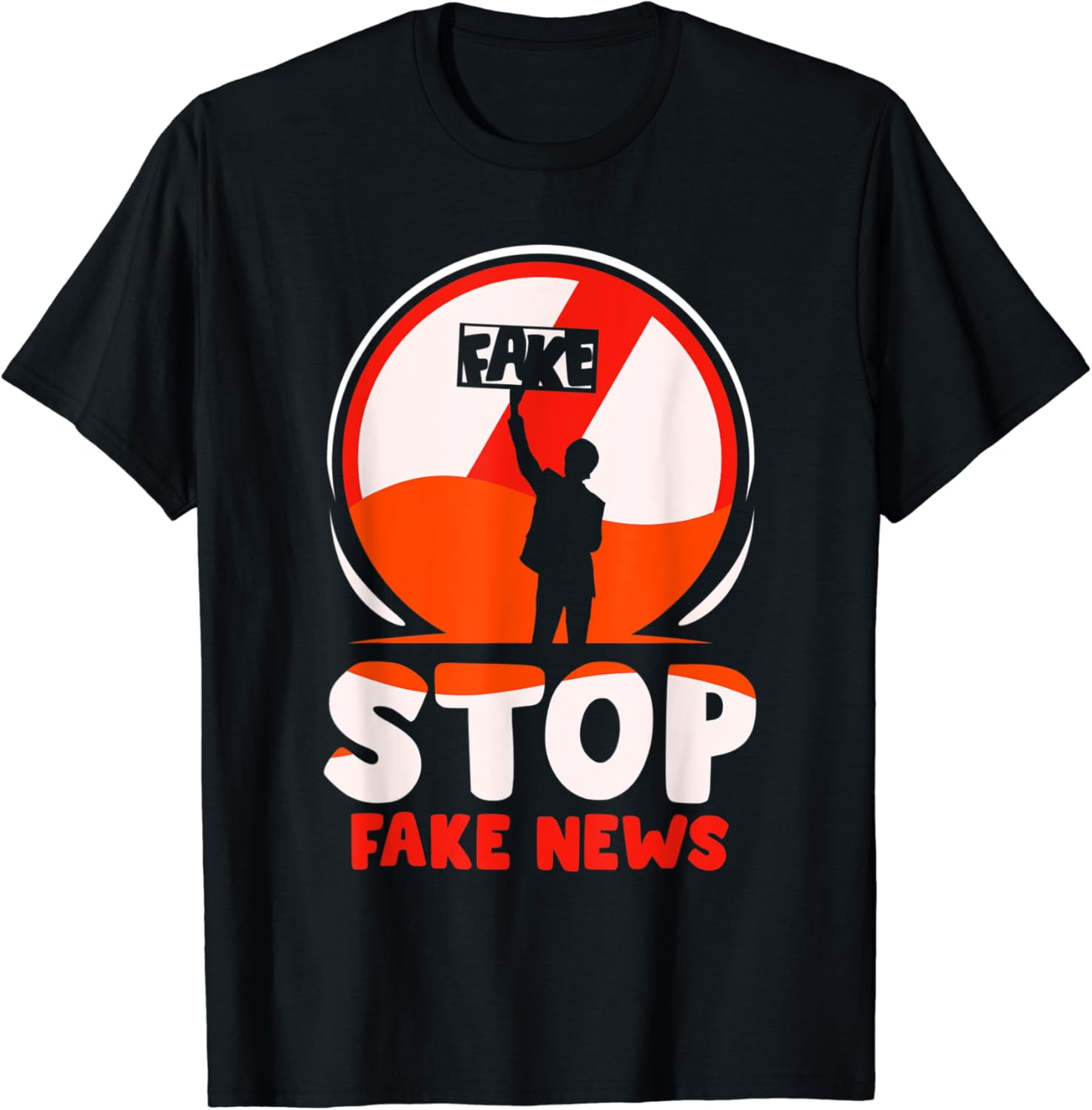 Stop Fake News Journalist Press Freedom Rights Journalism T-Shirt ...