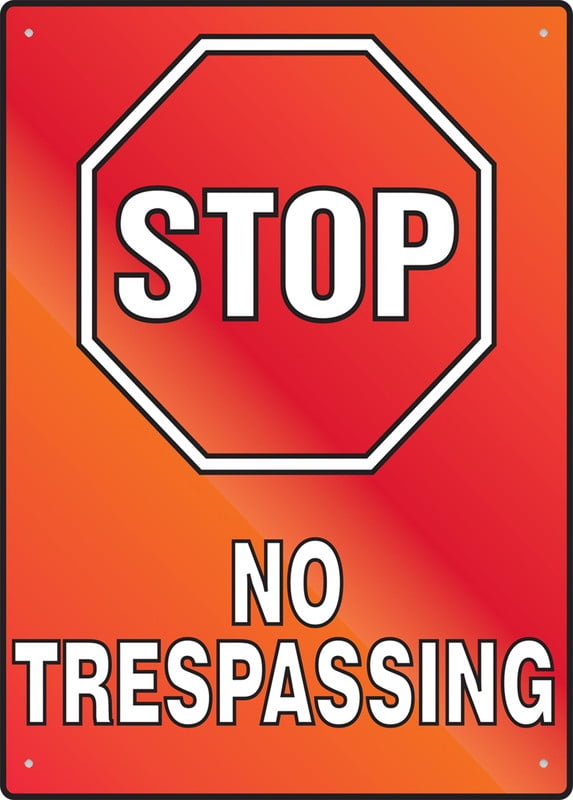 Stop Fluorescent Alert Sign No Trespassing Signs Outdoor, Uv Printed ...